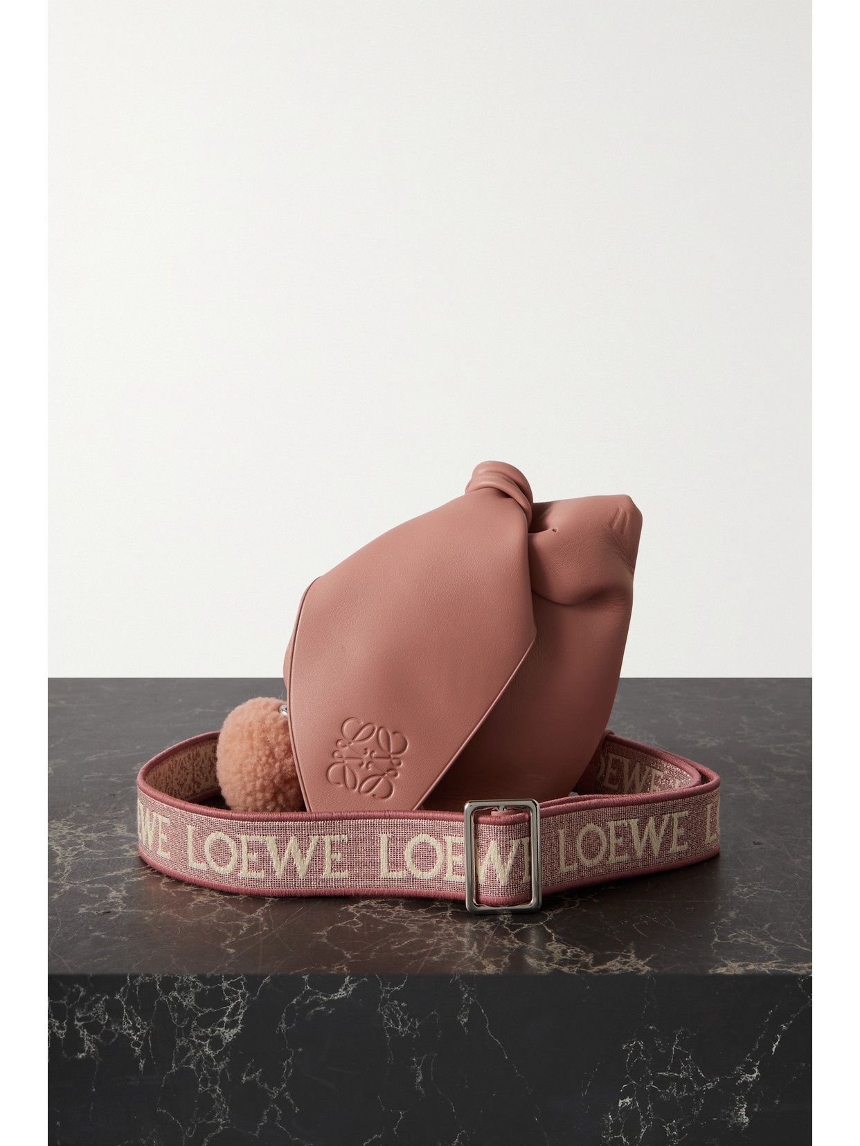 Loewe Bunny Small Canvas And Shearling-trimmed Leather Shoulder Bag In ...