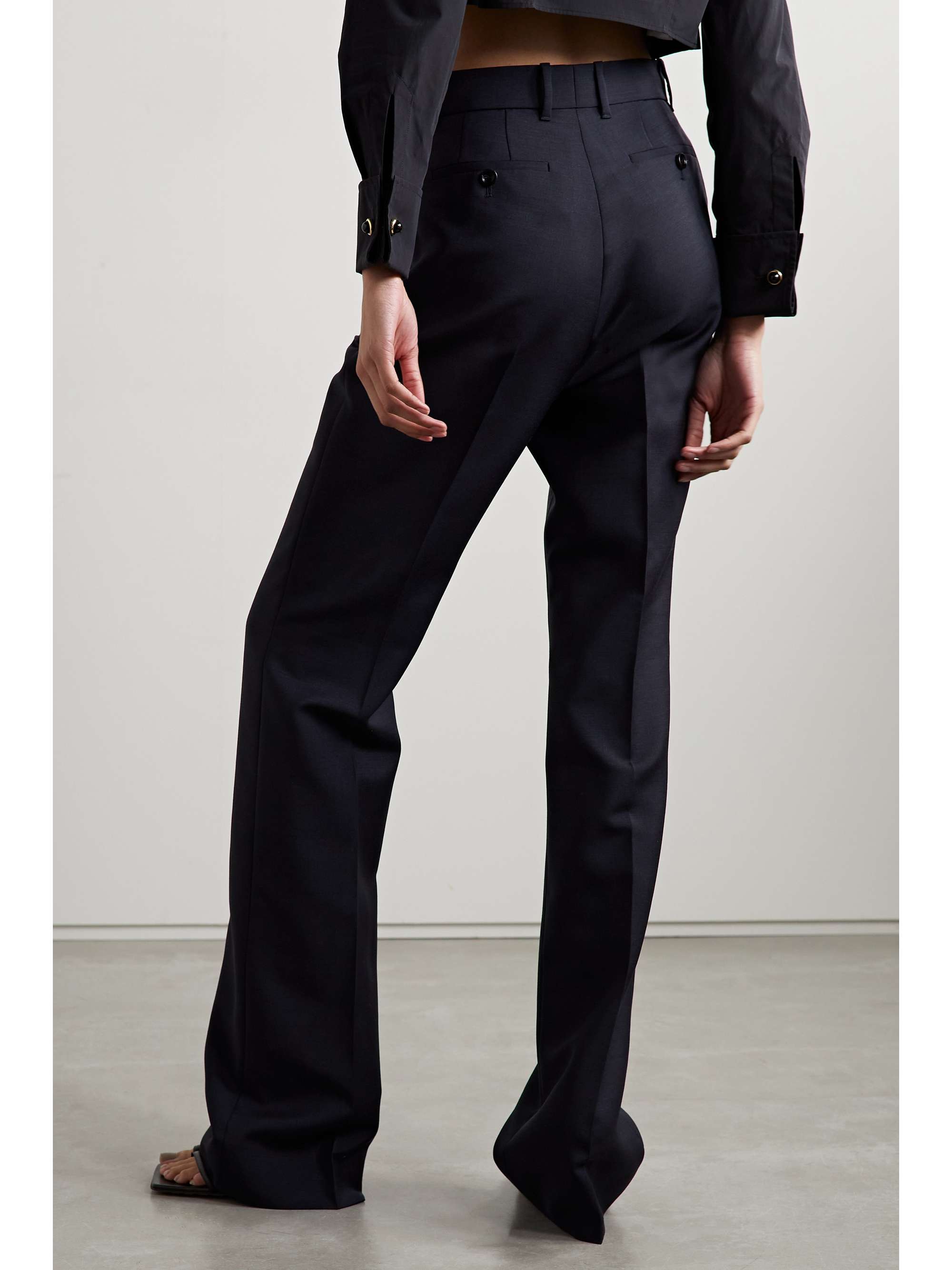 GUCCI Mohair and wool-blend straight-leg pants | NET-A-PORTER