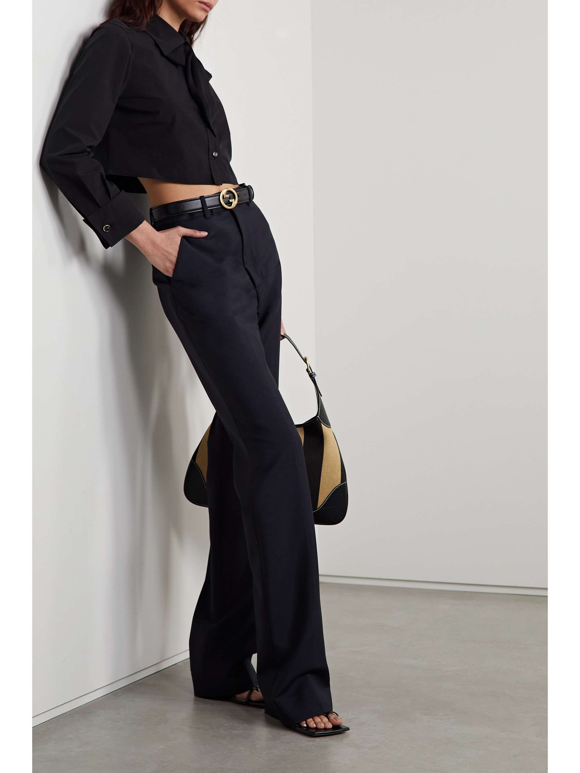 GUCCI Mohair and wool-blend straight-leg pants | NET-A-PORTER