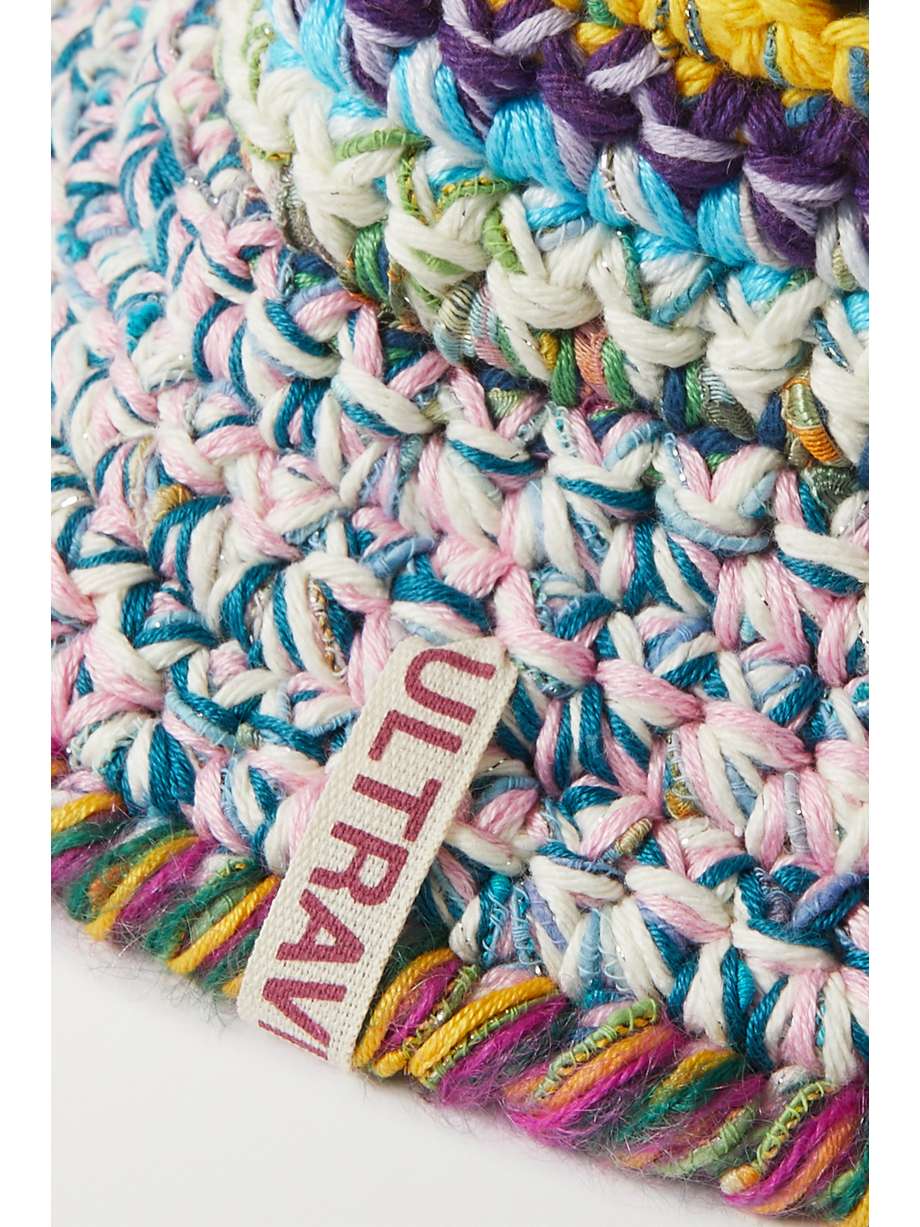 ULTRAVIOLHAT + NET SUSTAIN crocheted organic cotton and raffia-blend ...