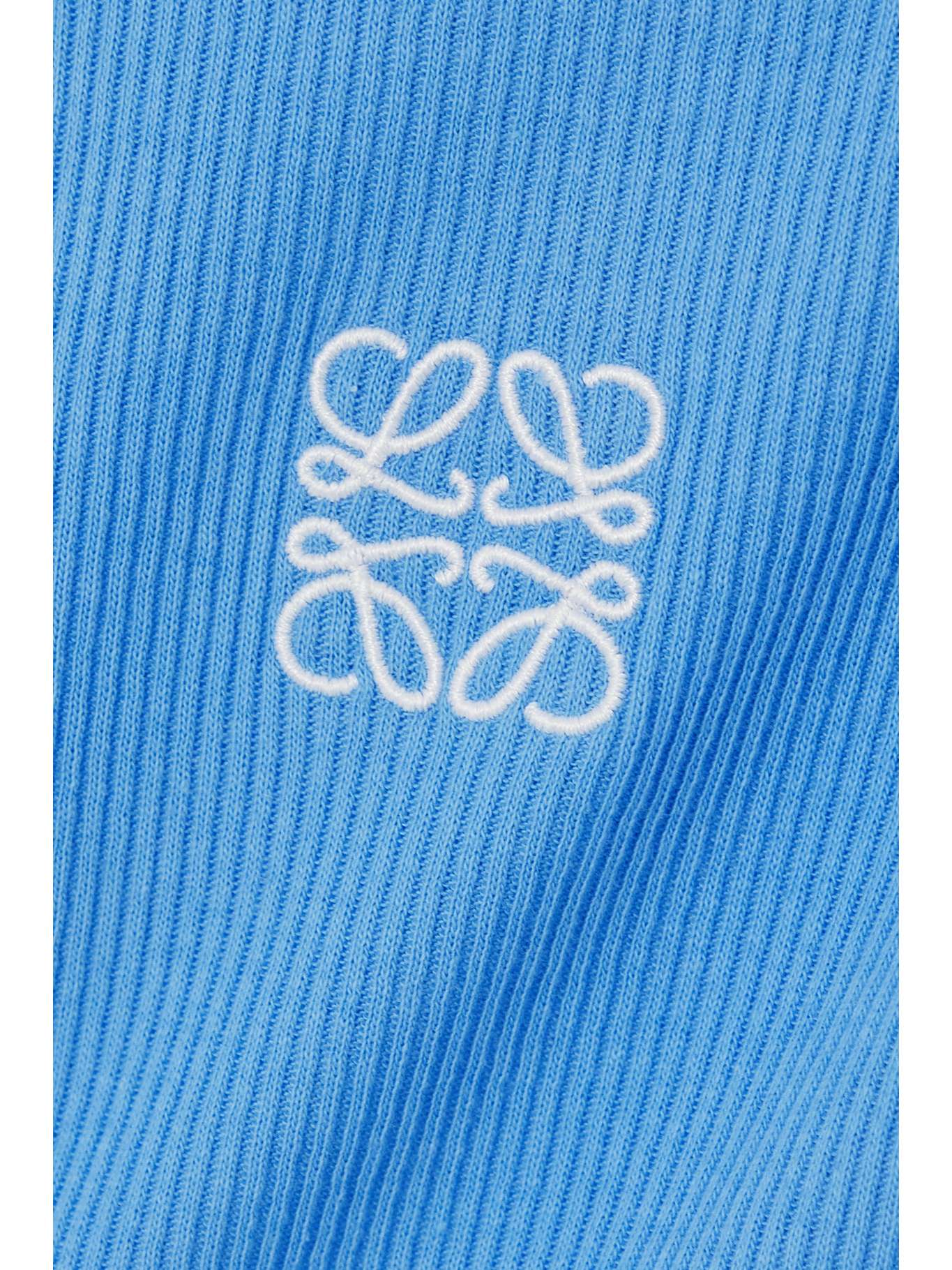 LOEWE Anagram embroidered ribbed stretch-cotton jersey tank | NET-A-PORTER