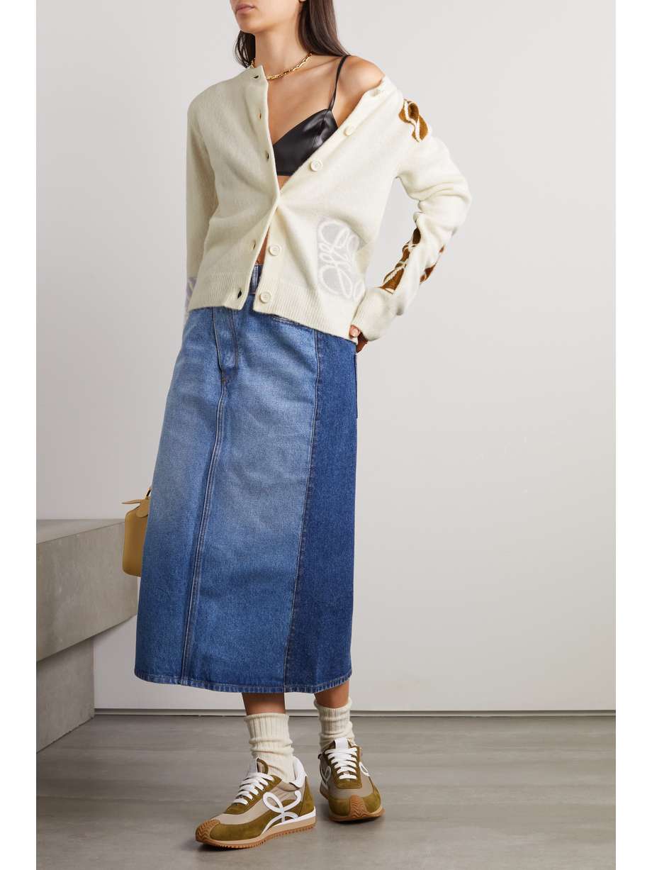 White Jacquard-knit wool cardigan | LOEWE | NET-A-PORTER