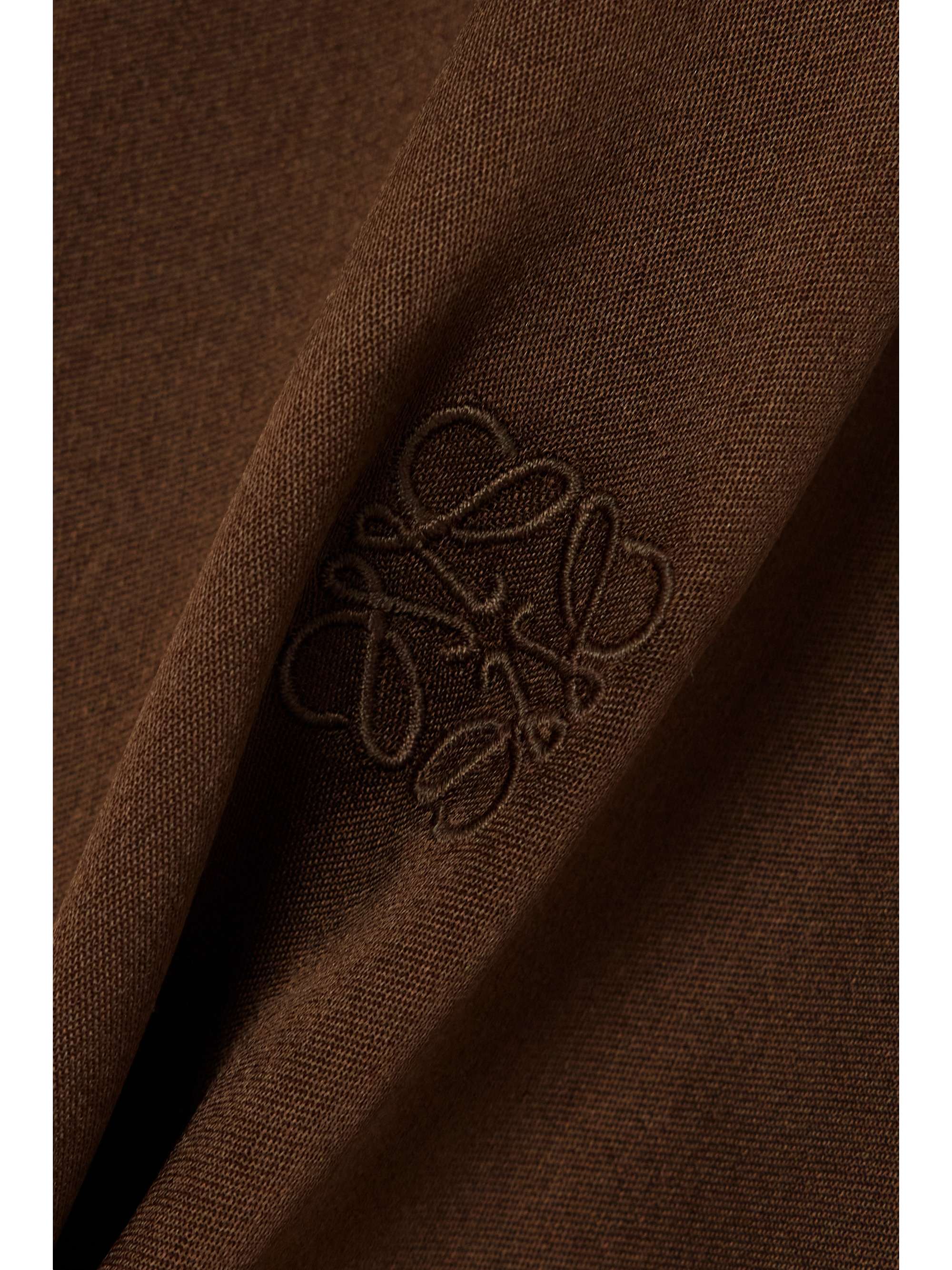 LOEWE Convertible embroidered silk-satin shirt dress | NET-A-PORTER