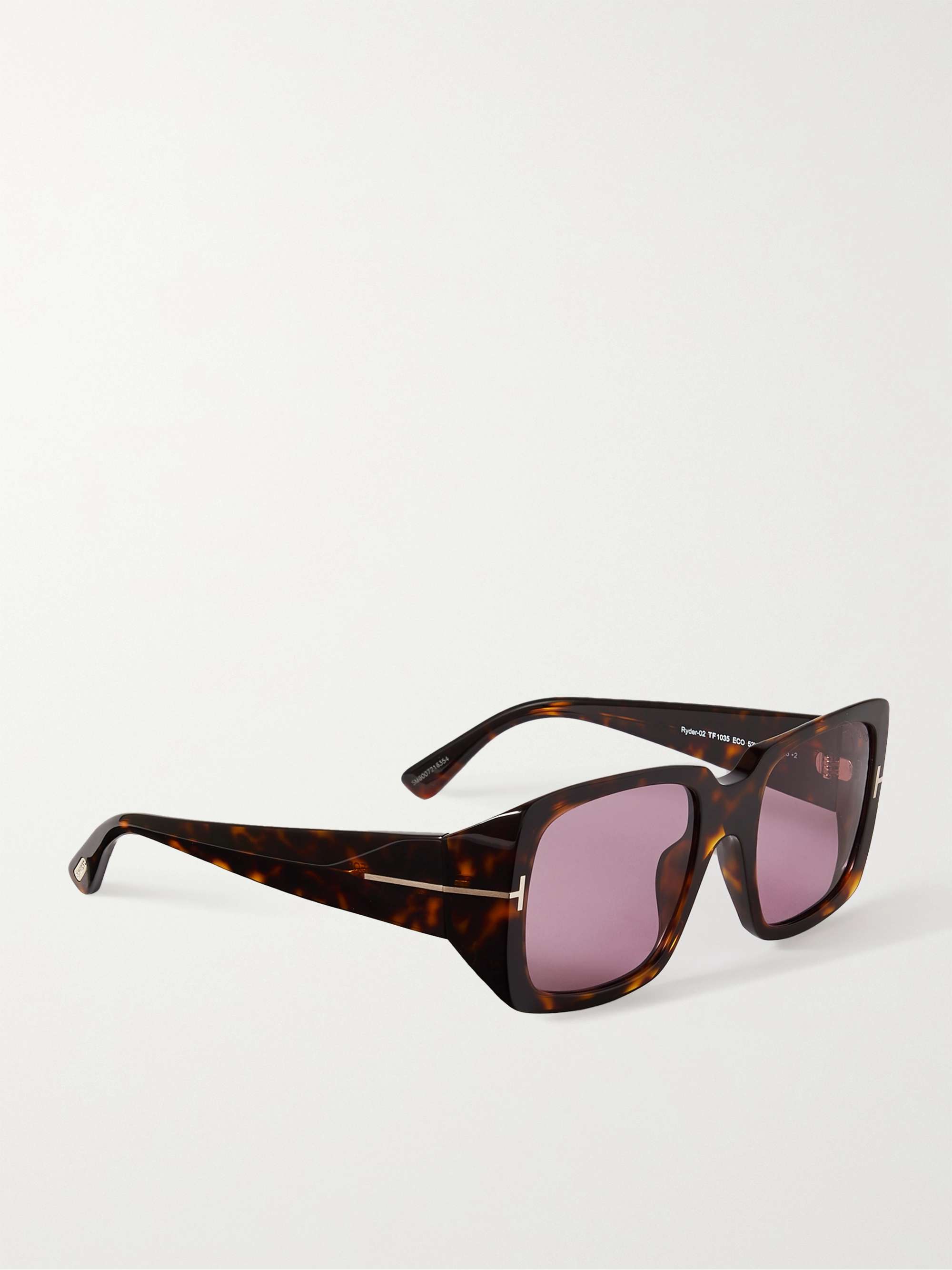 Tom Ford Eyewear Ryder Square Frame Tortoiseshell Acetate Sunglasses