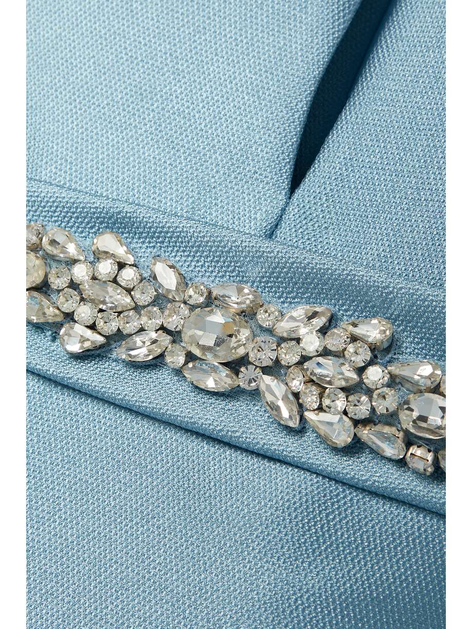 Reem Acra Crystal Embellished Mikado Piqué Gown Net A Porter