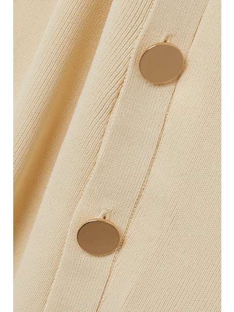 ALTUZARRA Topaz button-detailed ribbed-knit midi dress | NET-A-PORTER