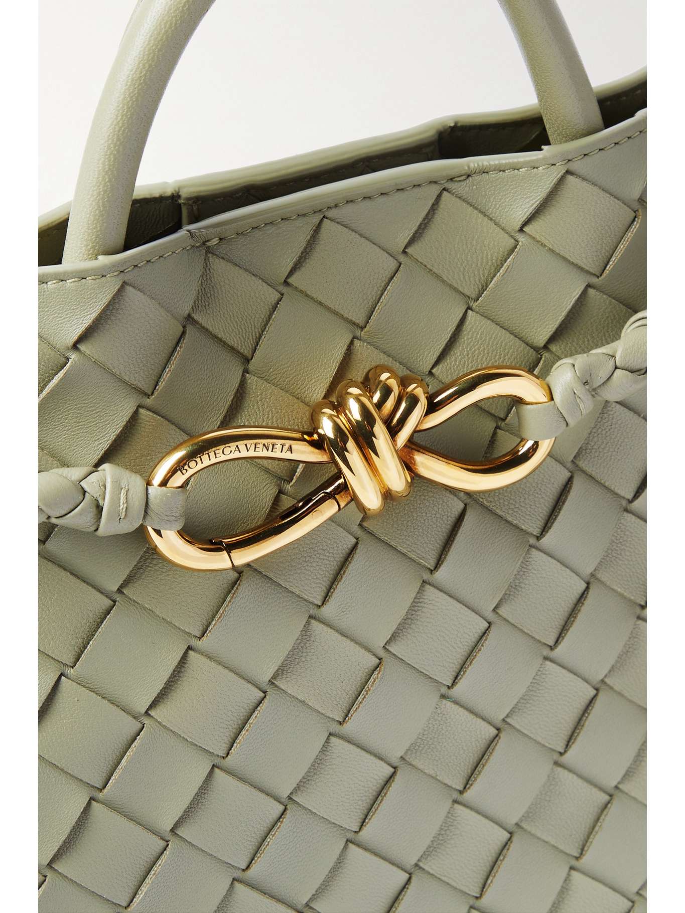 BOTTEGA VENETA Andiamo medium embellished intrecciato leather tote ...