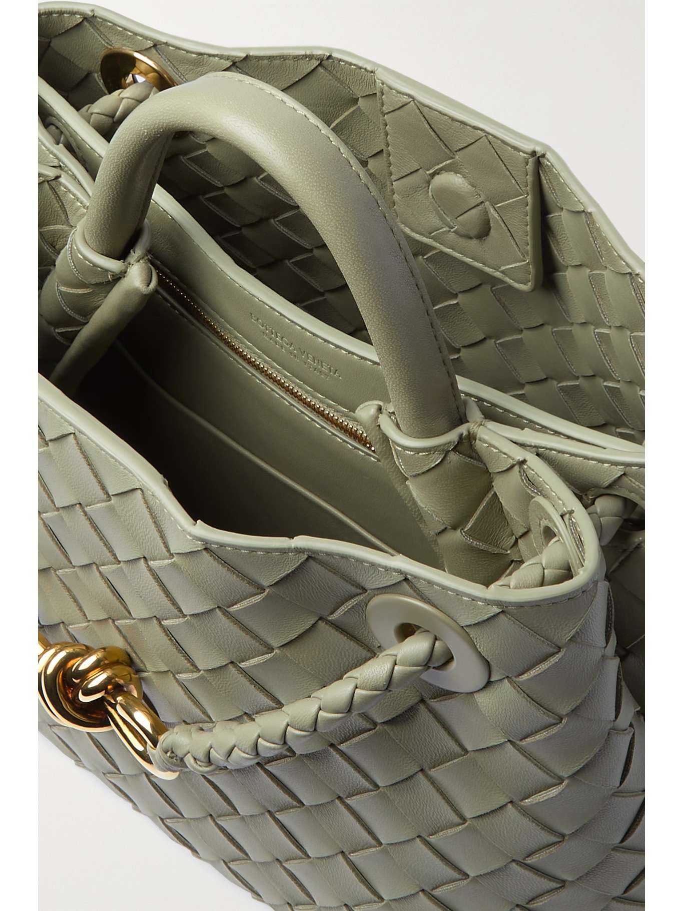 BOTTEGA VENETA Andiamo medium embellished intrecciato leather tote ...