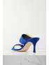 MANOLO BLAHNIK Gable 70 buckled suede mules | NET-A-PORTER