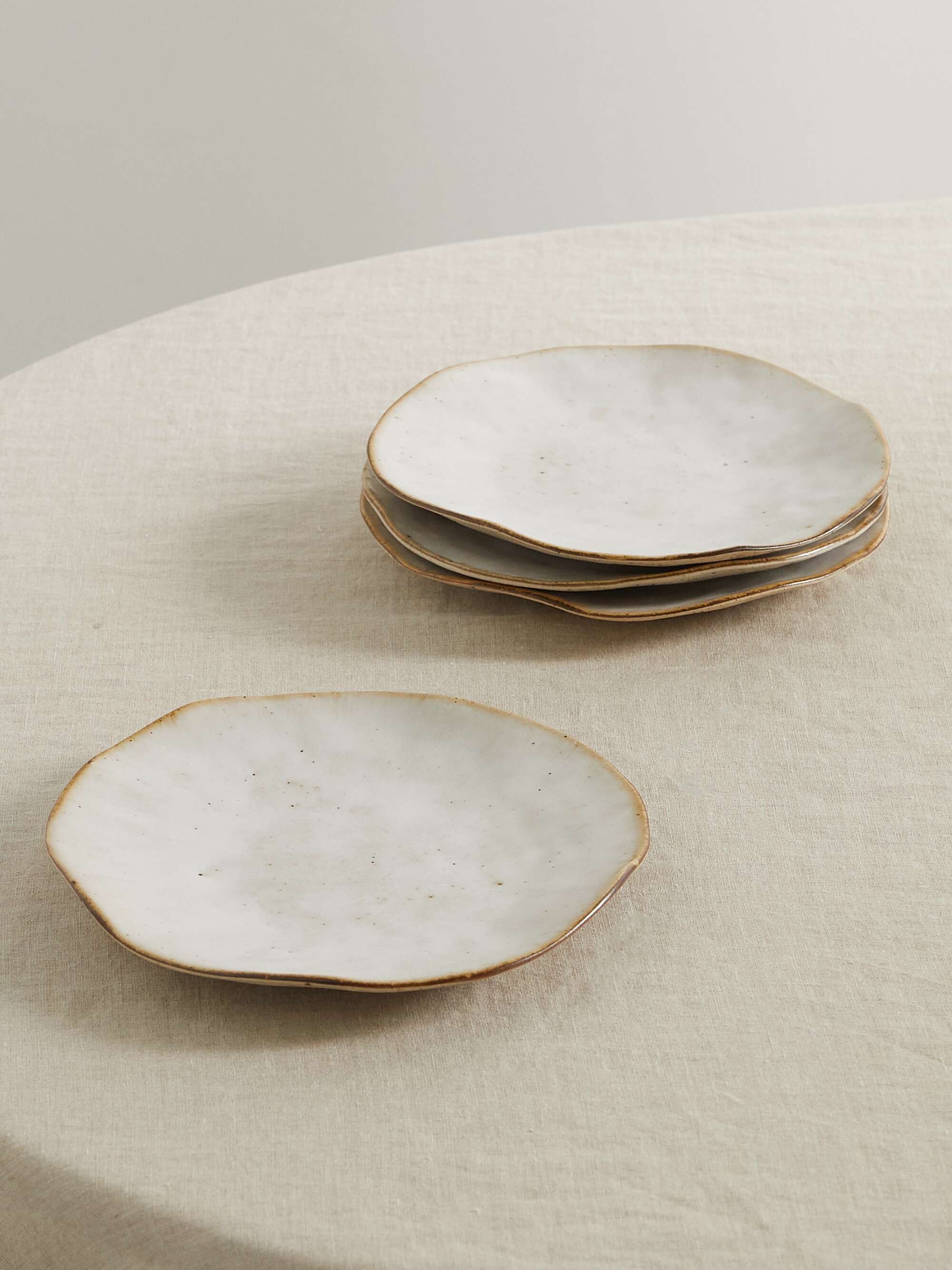 SOHO HOME Emden set of four 22cm glazed stoneware side plates | NET-A ...