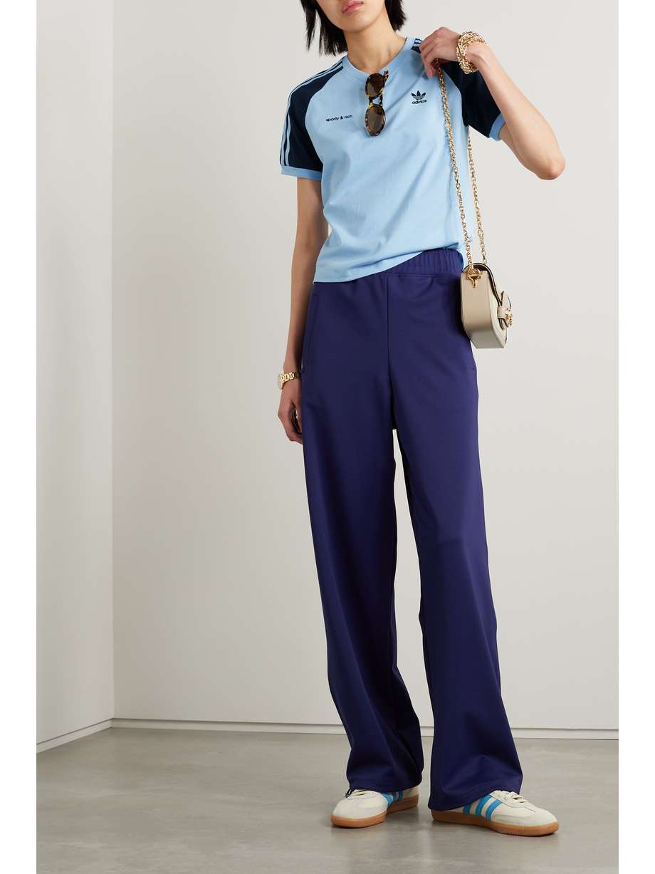 ADIDAS ORIGINALS + Sporty & Rich two-tone cotton-jersey T-shirt | NET-A ...