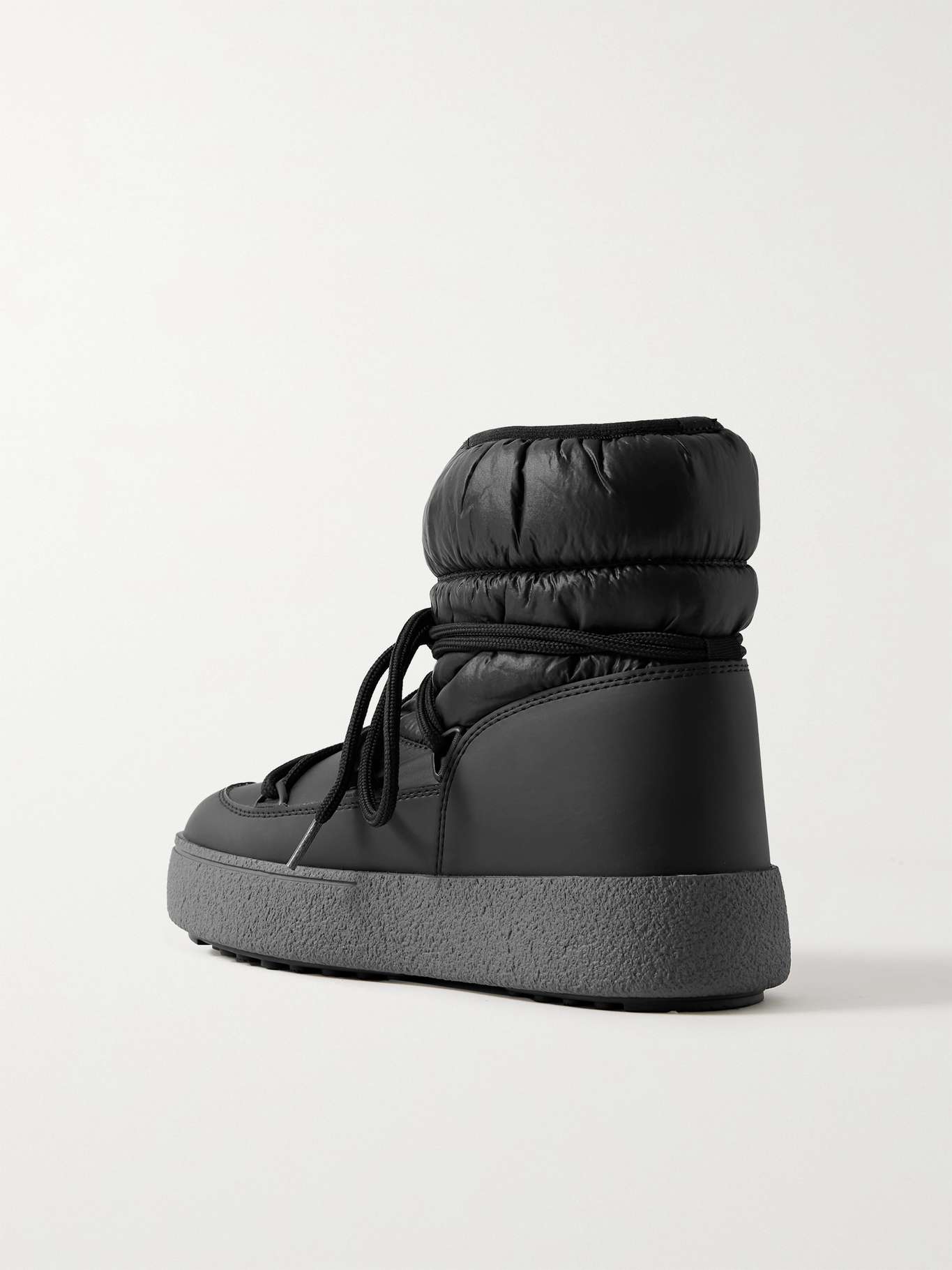 MOON BOOT LTrack quilted shell and faux leather snow boots | NET-A-PORTER