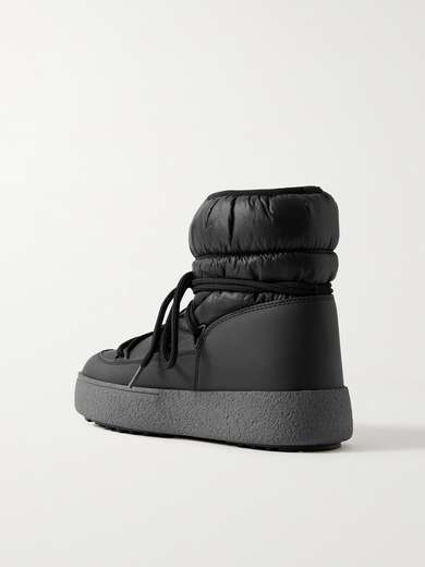 MOON BOOT LTrack quilted shell and faux leather snow boots | NET-A-PORTER