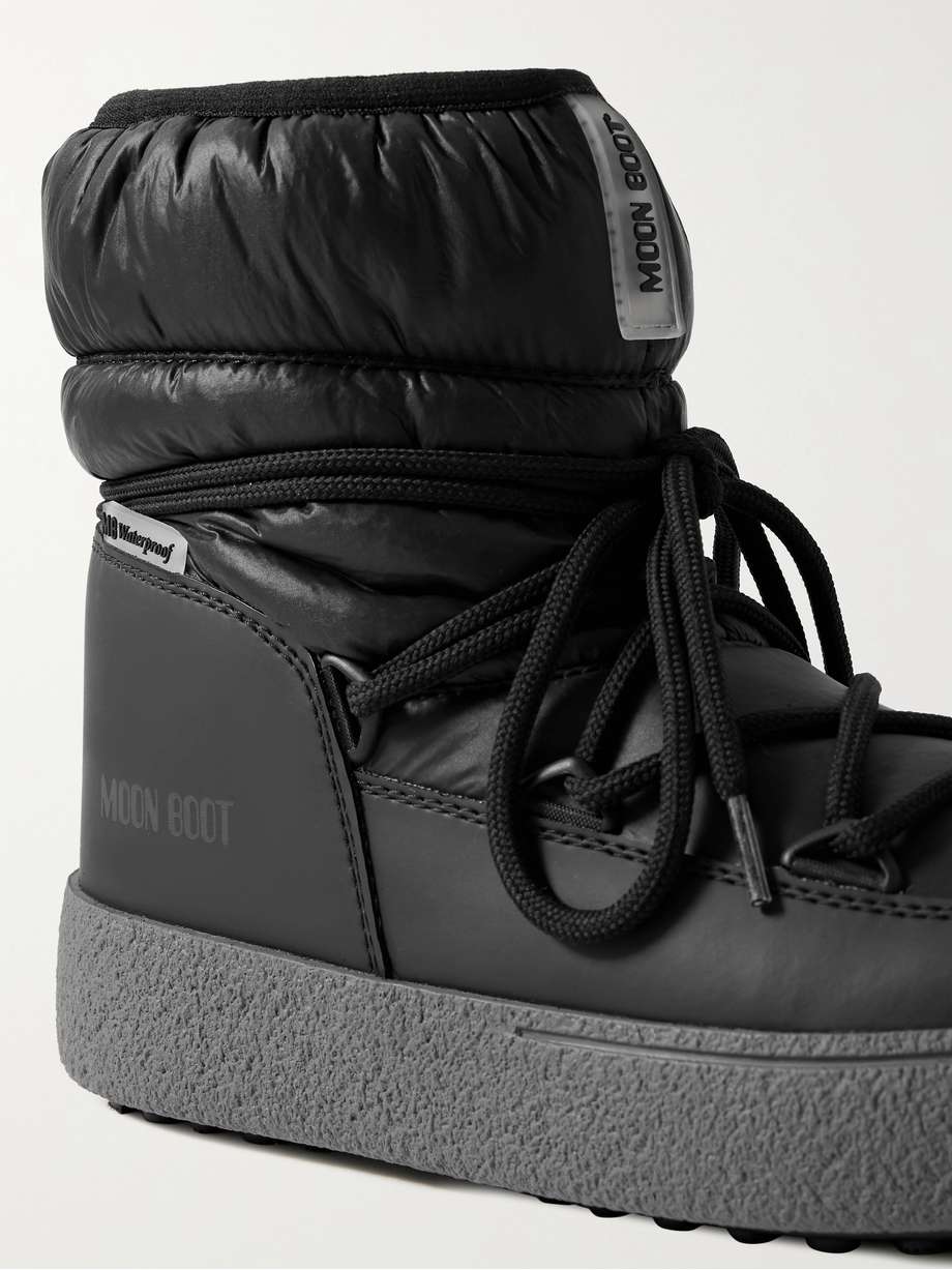 MOON BOOT LTrack quilted shell and faux leather snow boots | NET-A-PORTER