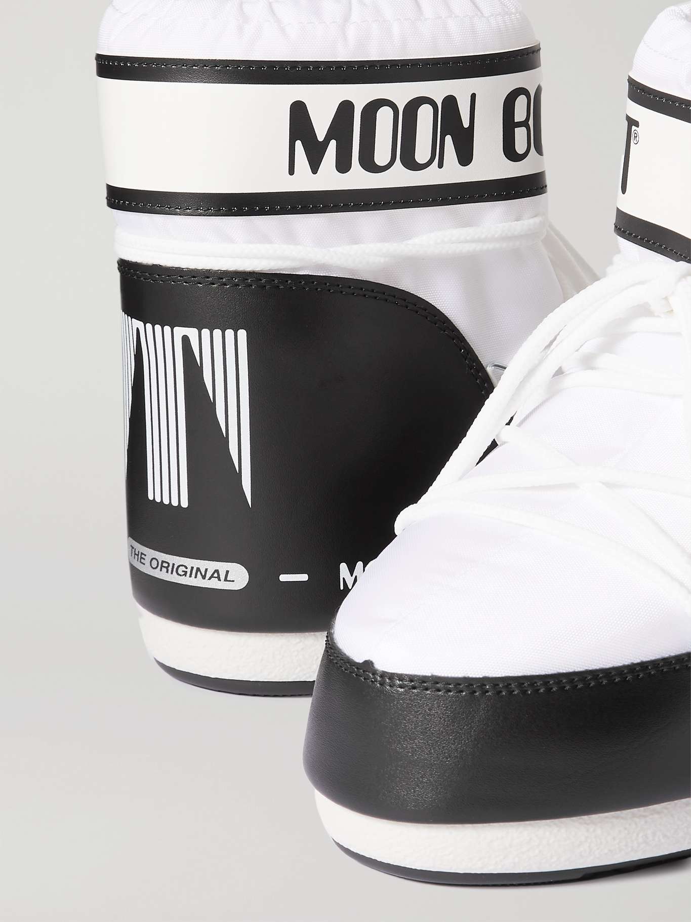 MOON BOOT Icon Low shell and faux leather snow boots | NET-A-PORTER