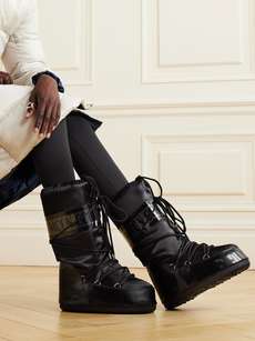 MOON BOOT Icon Glance shell and PVC snow boots | NET-A-PORTER
