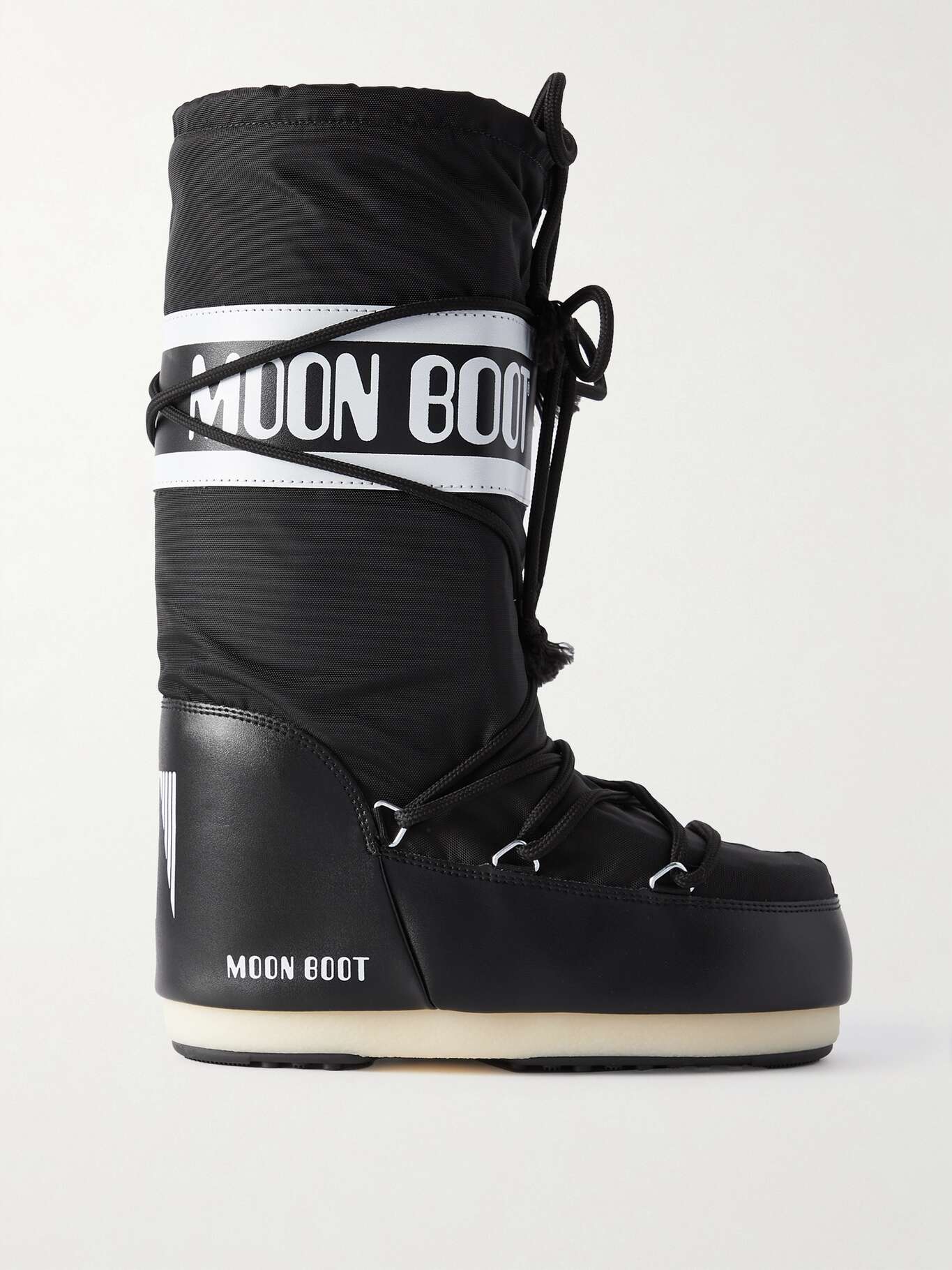 MOON BOOT Icon shell and faux leather snow boots | NET-A-PORTER