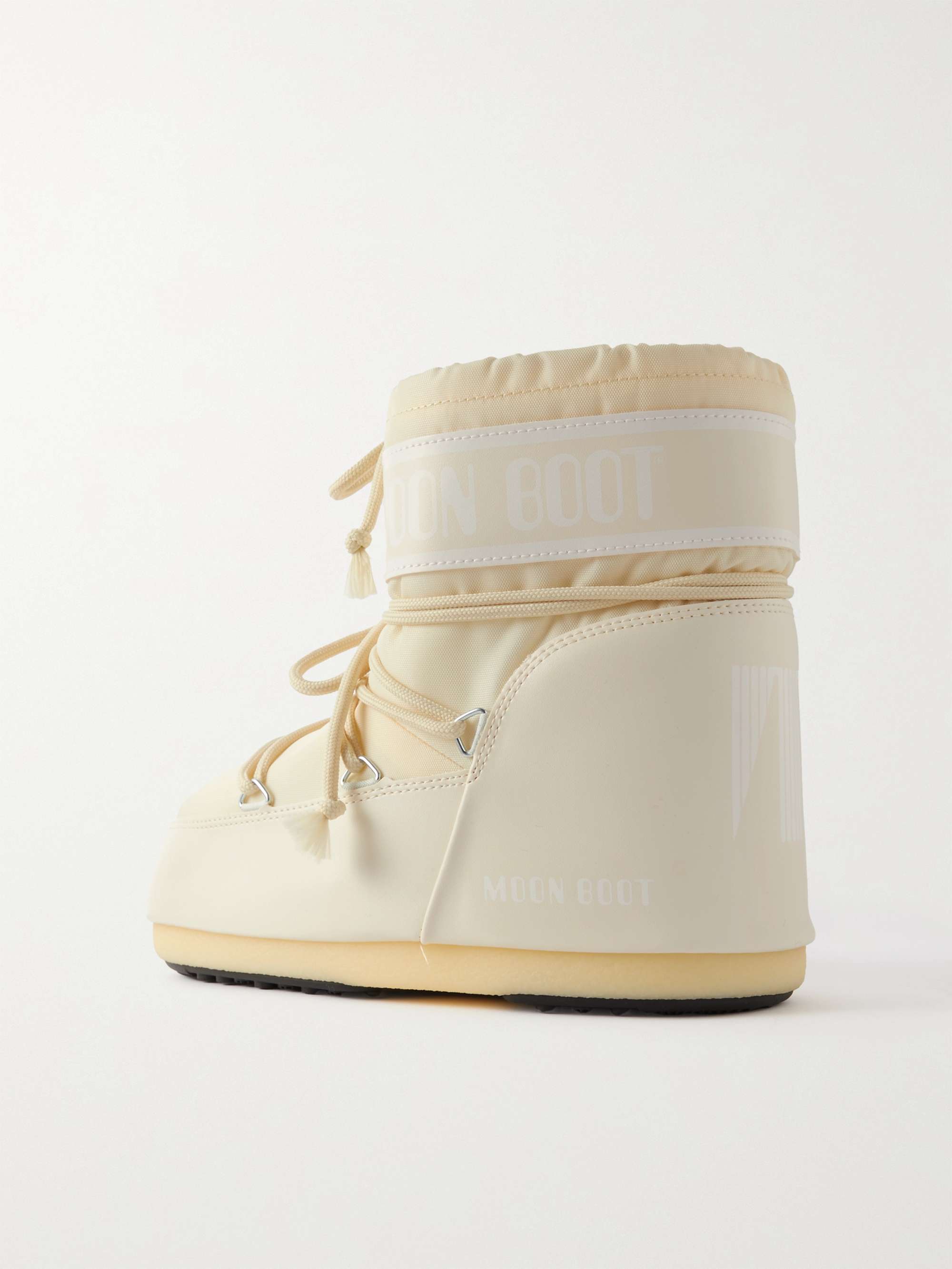 MOON BOOT Icon Low shell and faux leather snow boots | NET-A-PORTER