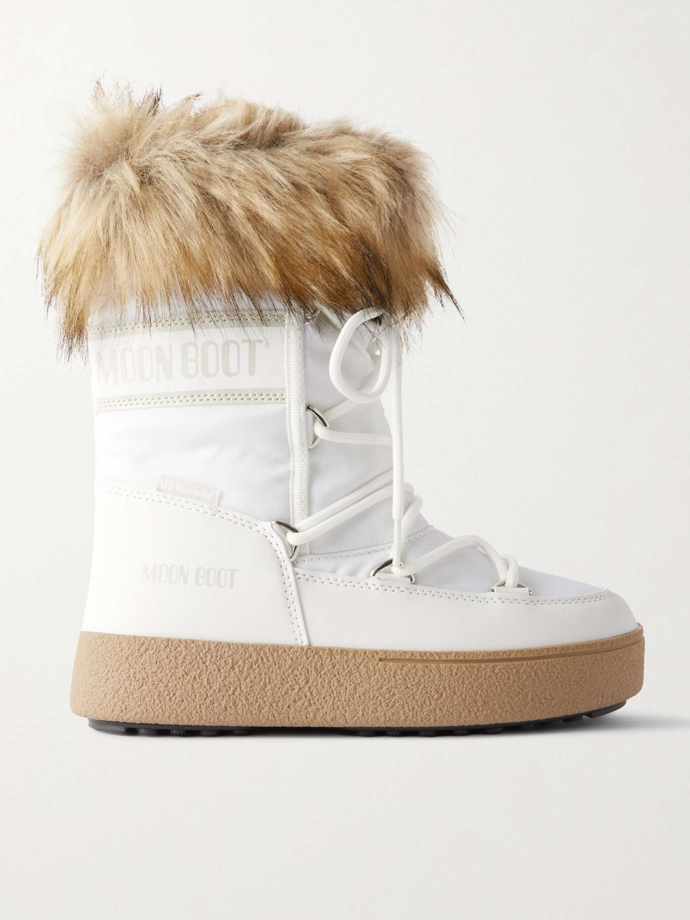 MOON BOOT LTrack Monaco faux fur-trimmed shell and faux leather snow ...