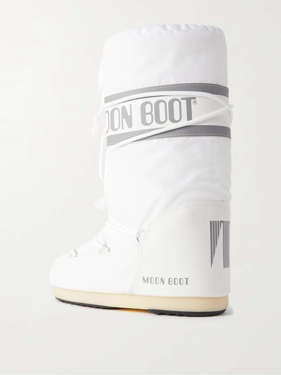 MOON BOOT Icon shell and faux leather snow boots | NET-A-PORTER