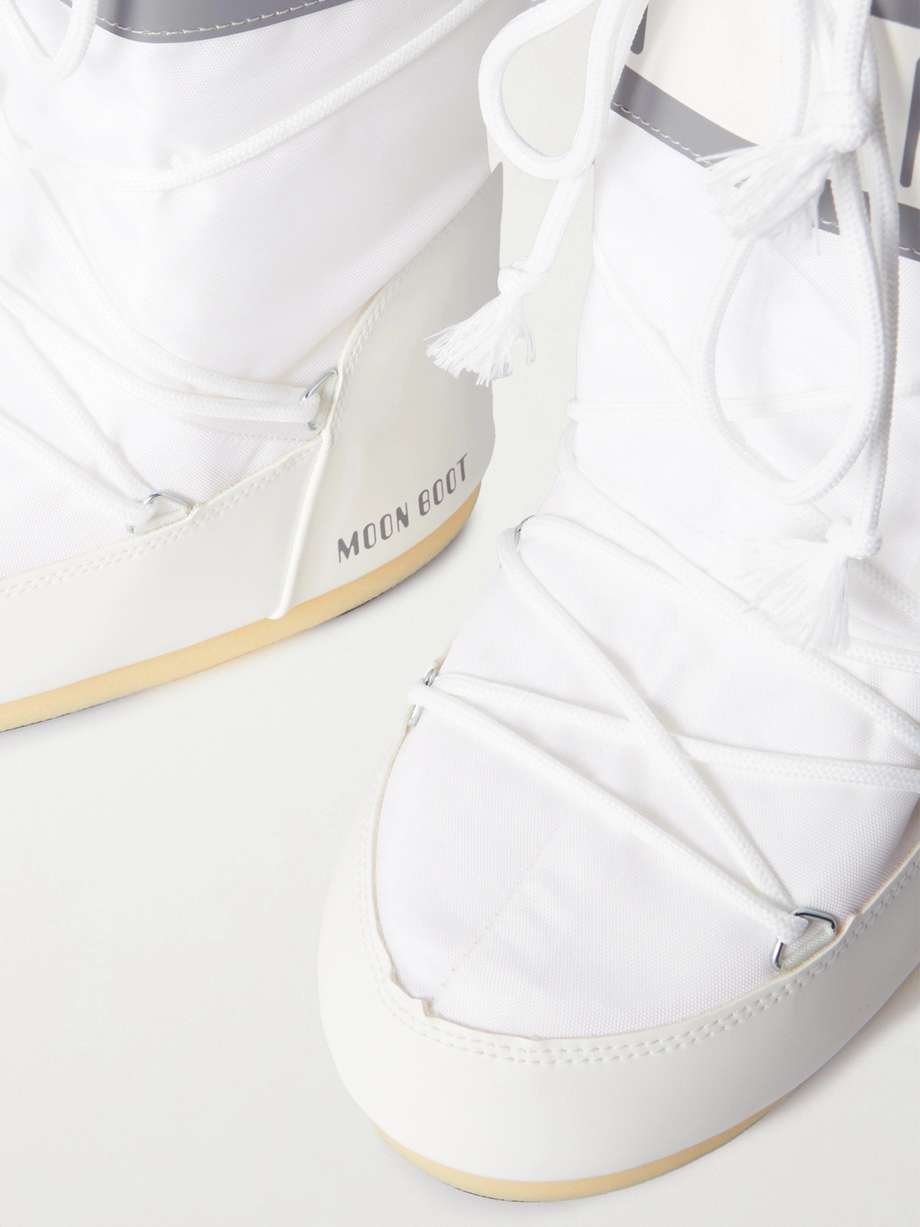 MOON BOOT Icon shell and faux leather snow boots | NET-A-PORTER