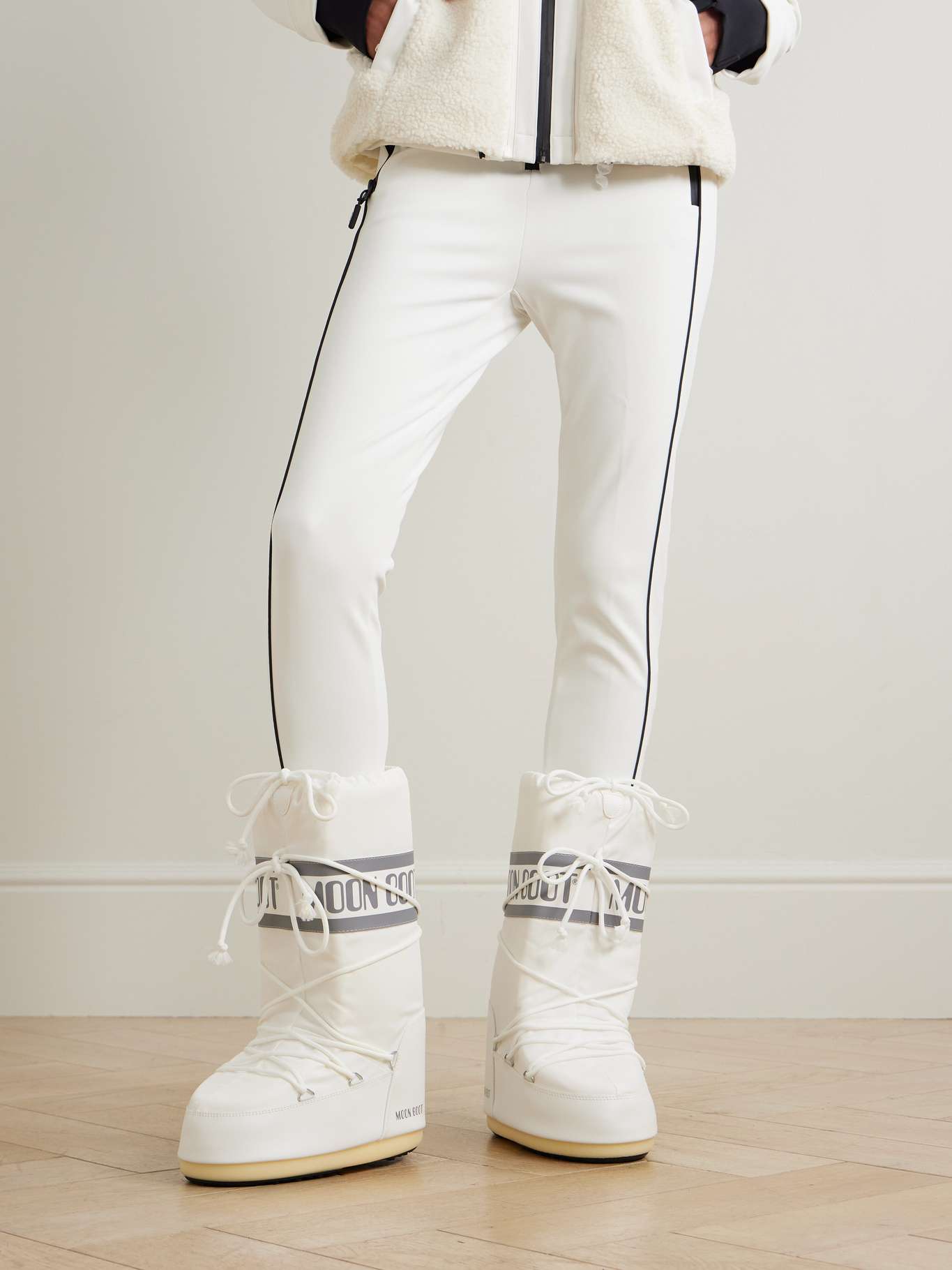 MOON BOOT Icon shell and faux leather snow boots | NET-A-PORTER