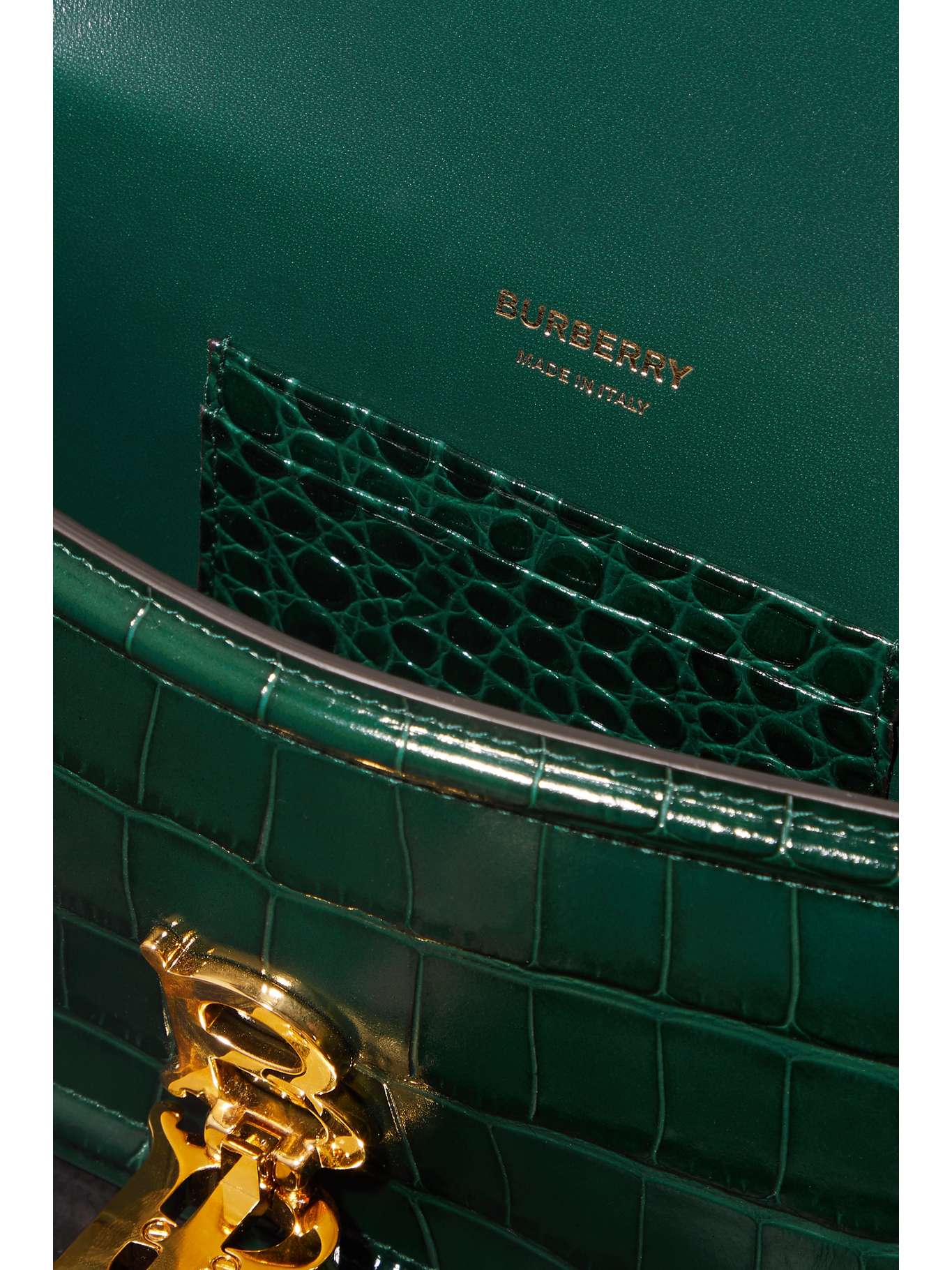 BURBERRY Mini croc-effect leather shoulder bag | NET-A-PORTER