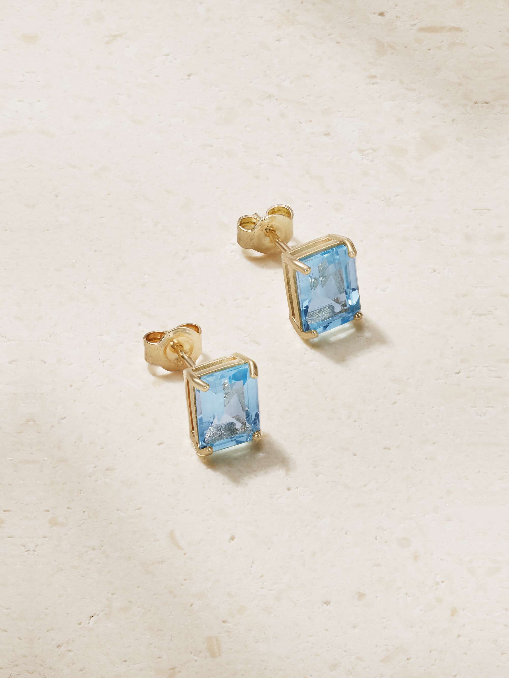 Yellow gold topaz earrings store