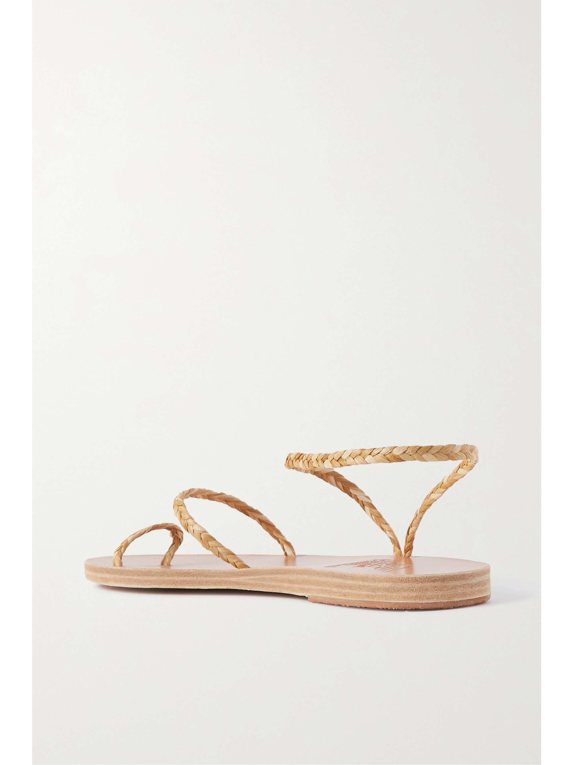 ANCIENT GREEK SANDALS Eleftheria braided raffia sandals | NET-A-PORTER