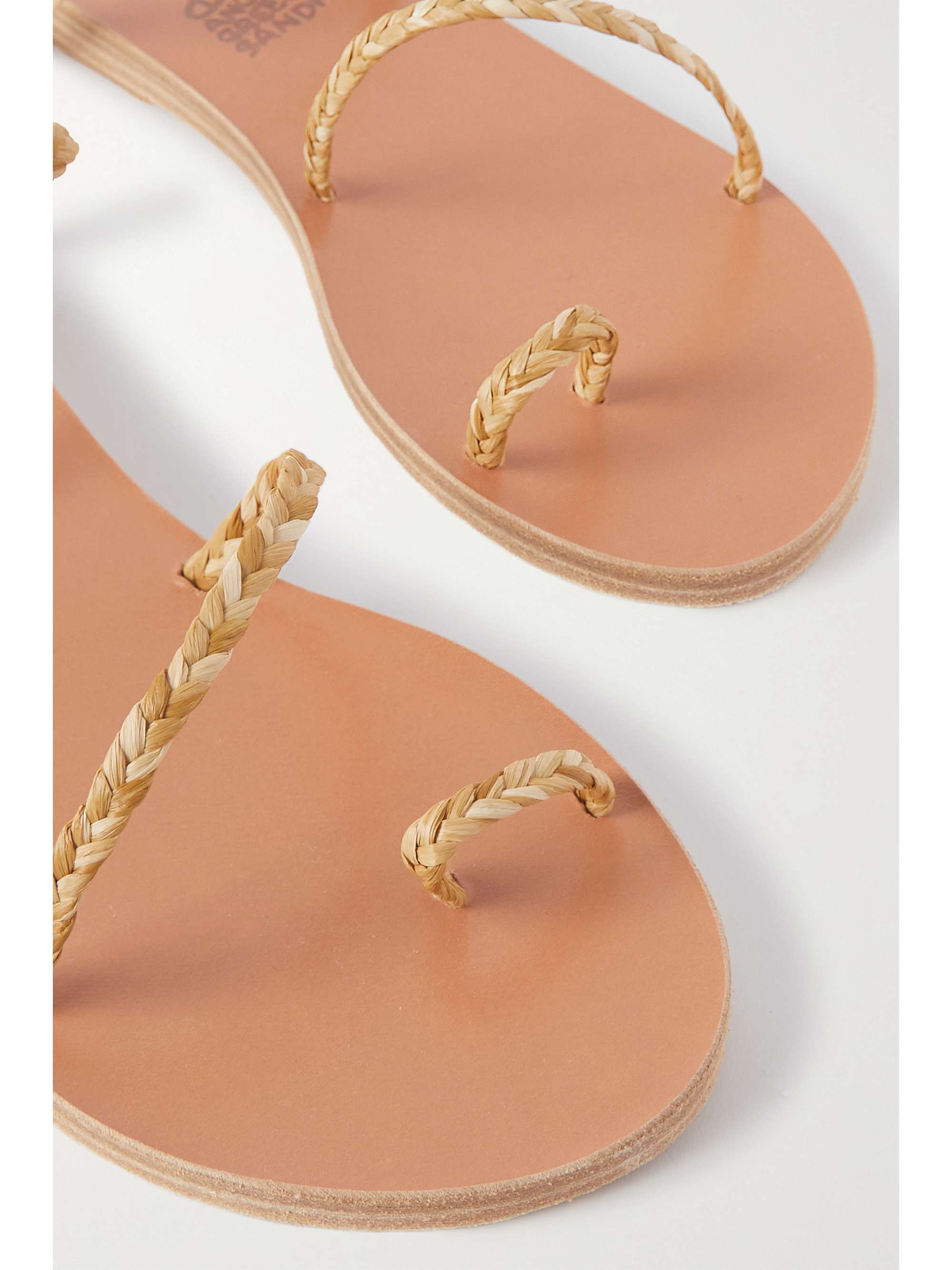 ANCIENT GREEK SANDALS Eleftheria braided raffia sandals | NET-A-PORTER