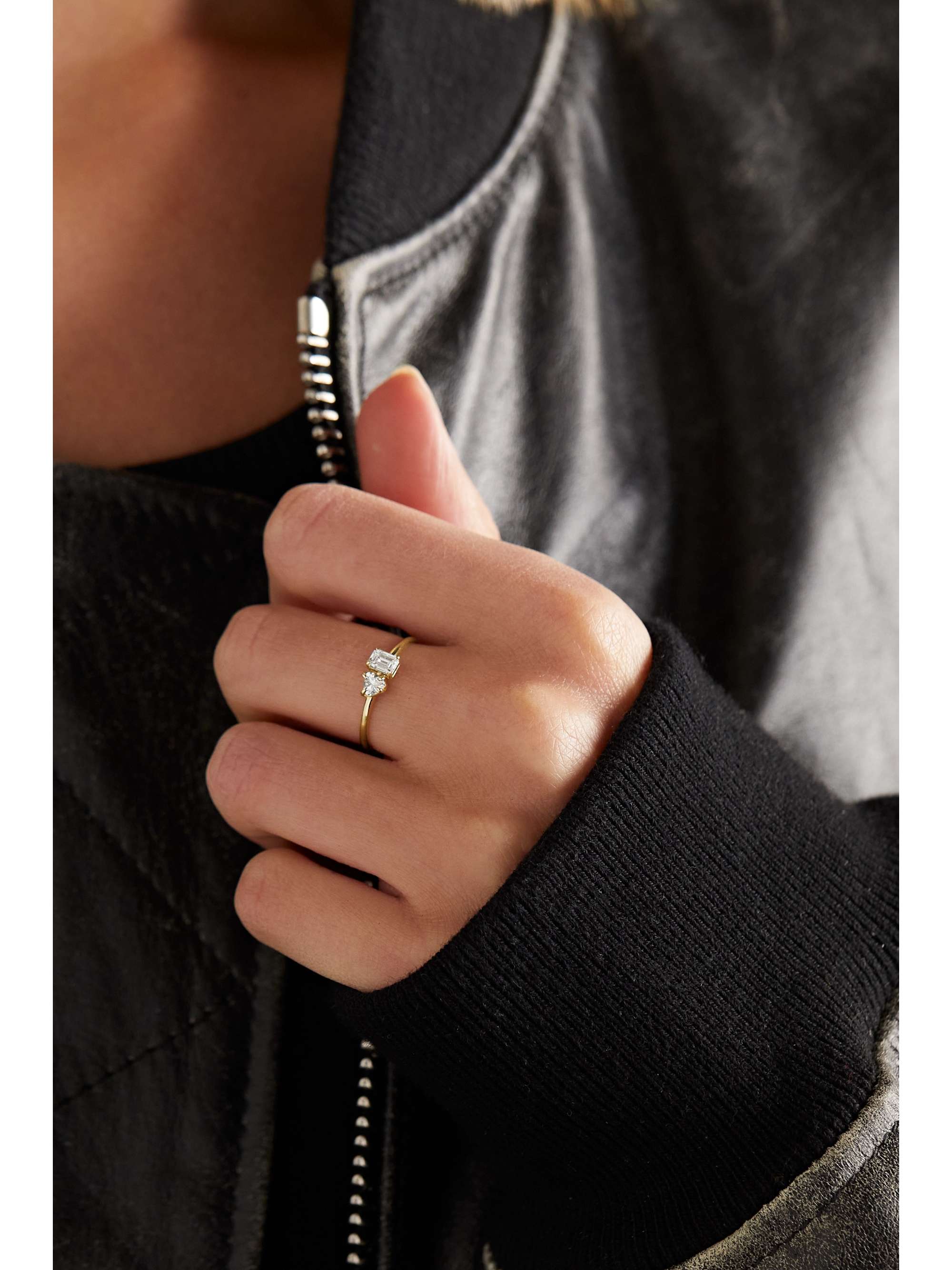 STONE AND STRAND Gala 14-karat gold laboratory-grown diamond ring | NET ...