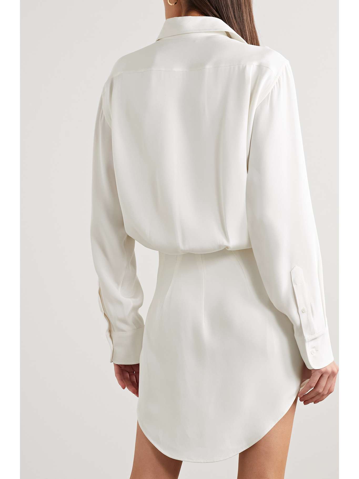BRANDON MAXWELL The Vera silk-crepe mini shirt dress | NET-A-PORTER