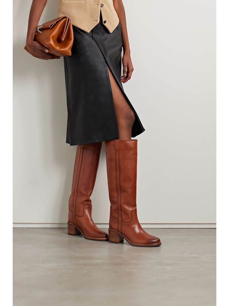 ISABEL MARANT Seenia leather knee boots | NET-A-PORTER