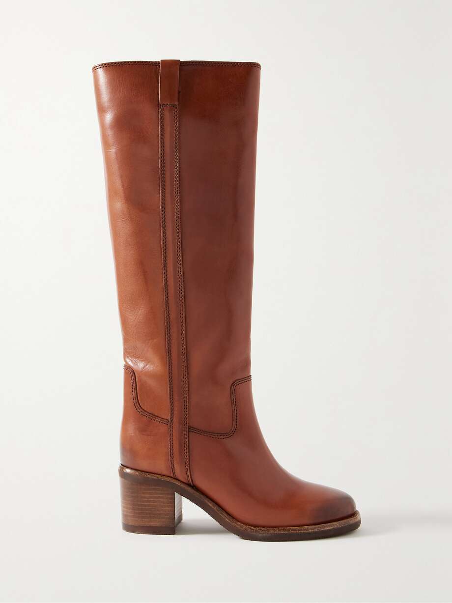 ISABEL MARANT Seenia leather knee boots | NET-A-PORTER