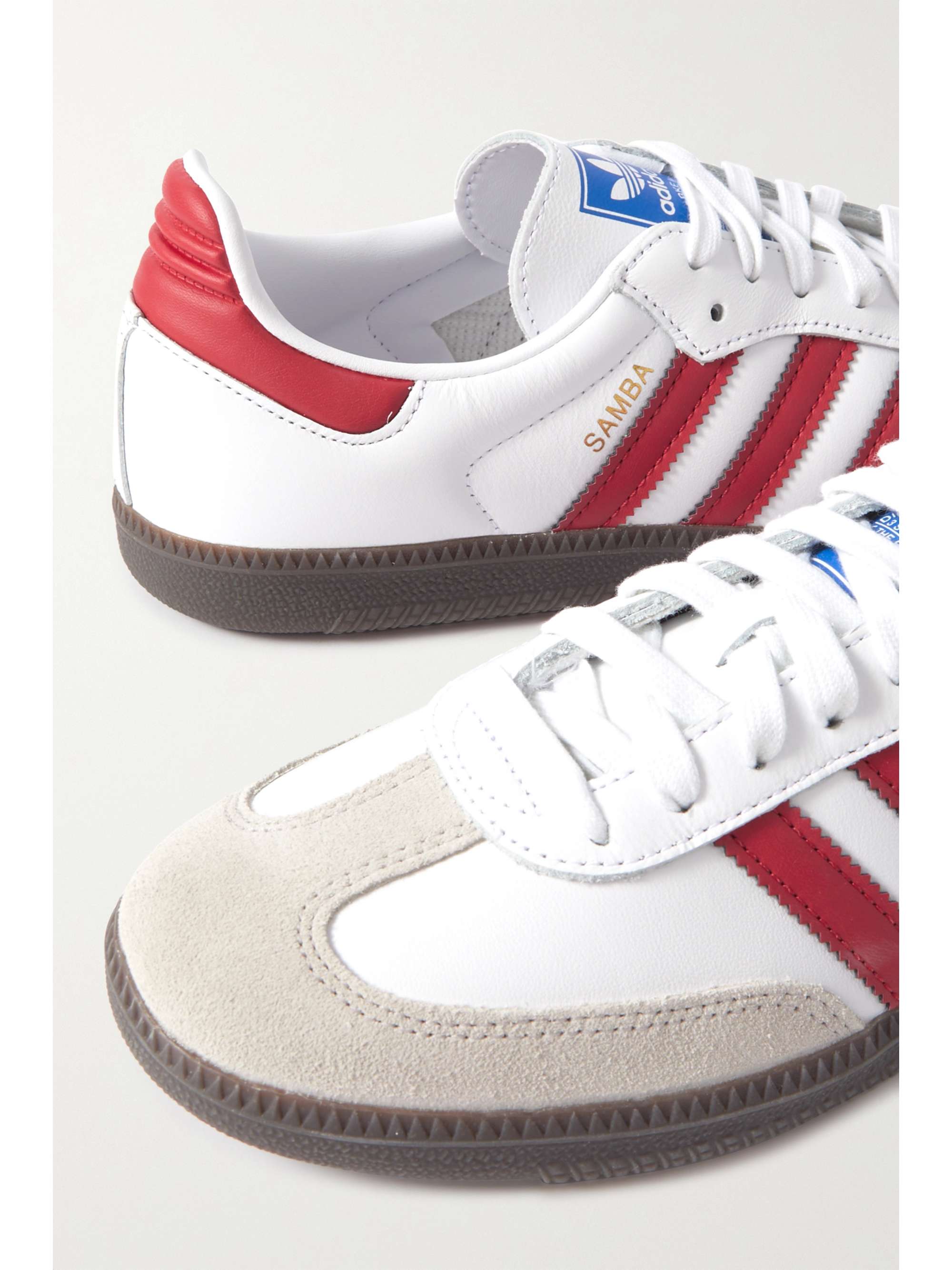 ADIDAS ORIGINALS Samba OG leather-trimmed suede low-top sneakers | NET ...