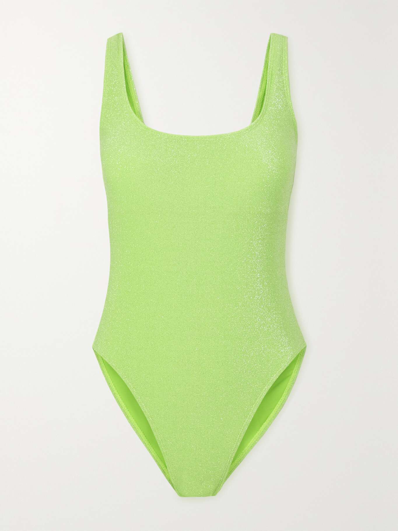 GOOD AMERICAN Sparkle Modern metallic neon swimsuit | NET-A-PORTER