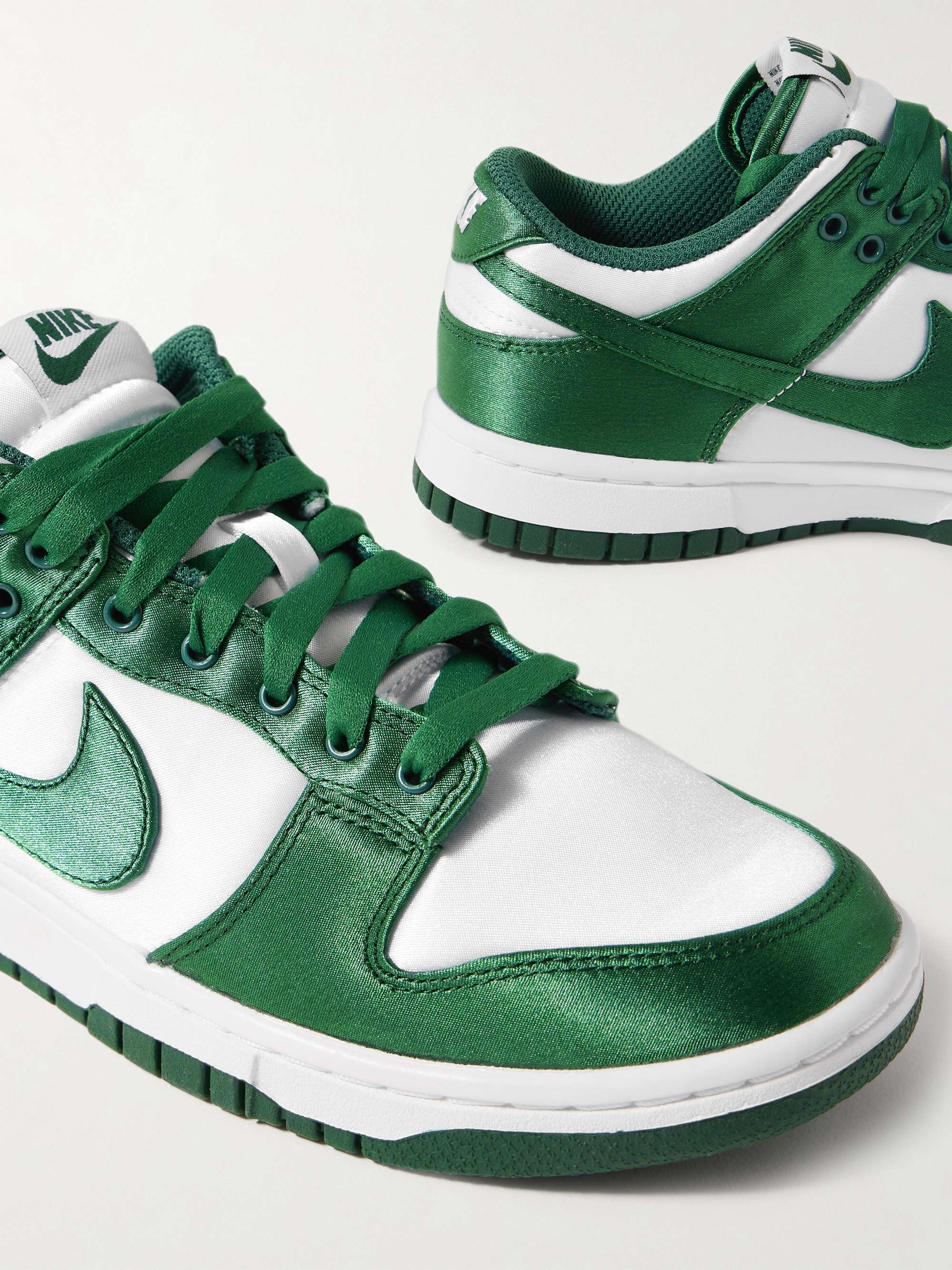 NIKE Dunk Low satin sneakers | NET-A-PORTER