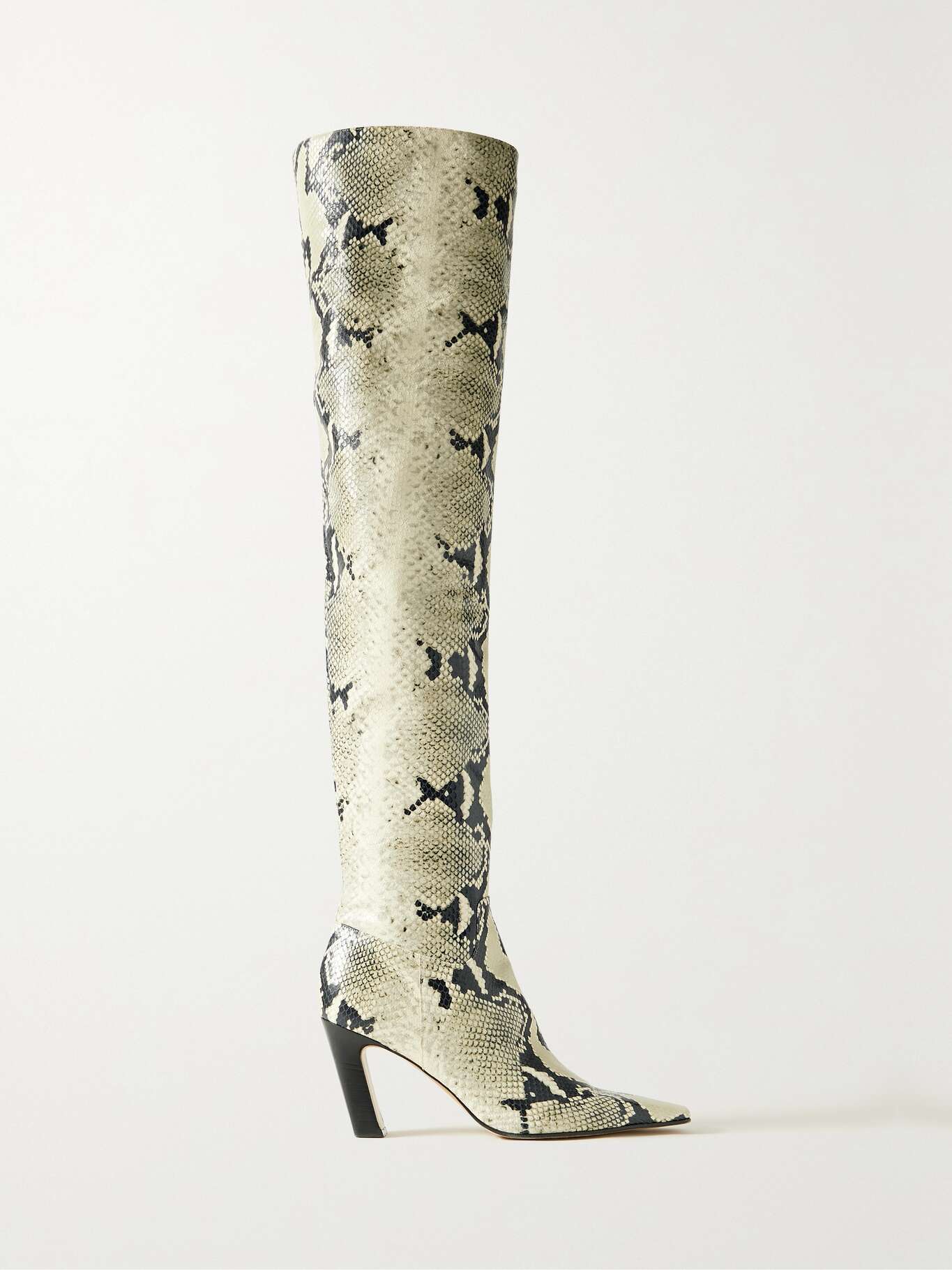 KHAITE Marfa snake-effect leather over-the-knee boots | NET-A-PORTER
