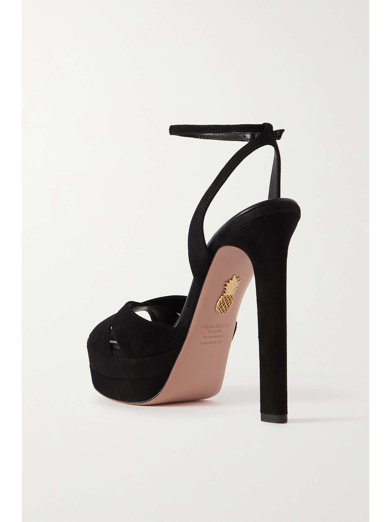 AQUAZZURA Divine Plateau 130 suede platform sandals | NET-A-PORTER