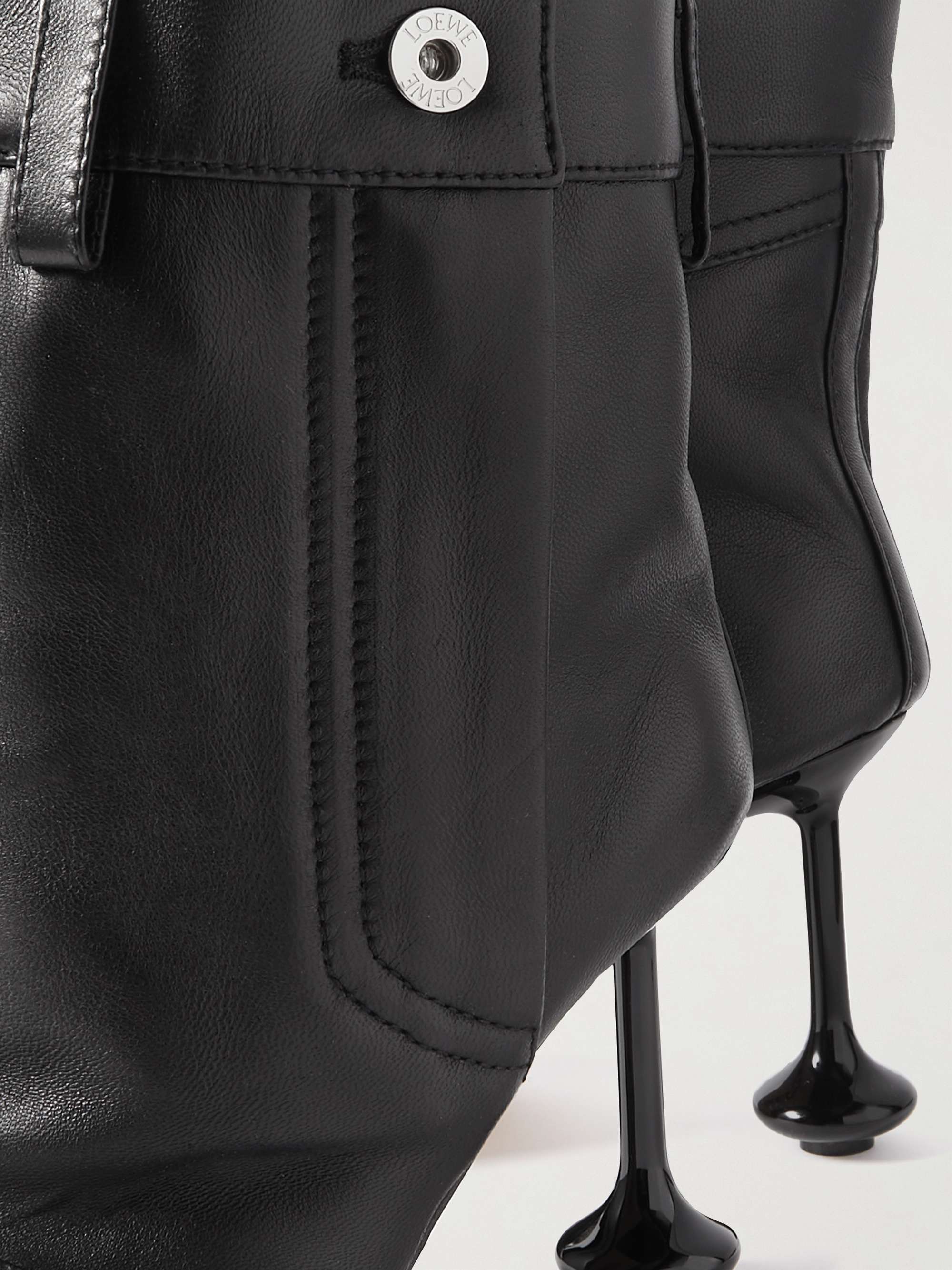 LOEWE Toy paneled leather ankle boots | NET-A-PORTER