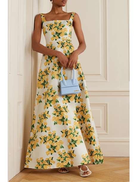EMILIA WICKSTEAD Osbourne floral-print taffeta-faille maxi dress | NET-A-PORTER