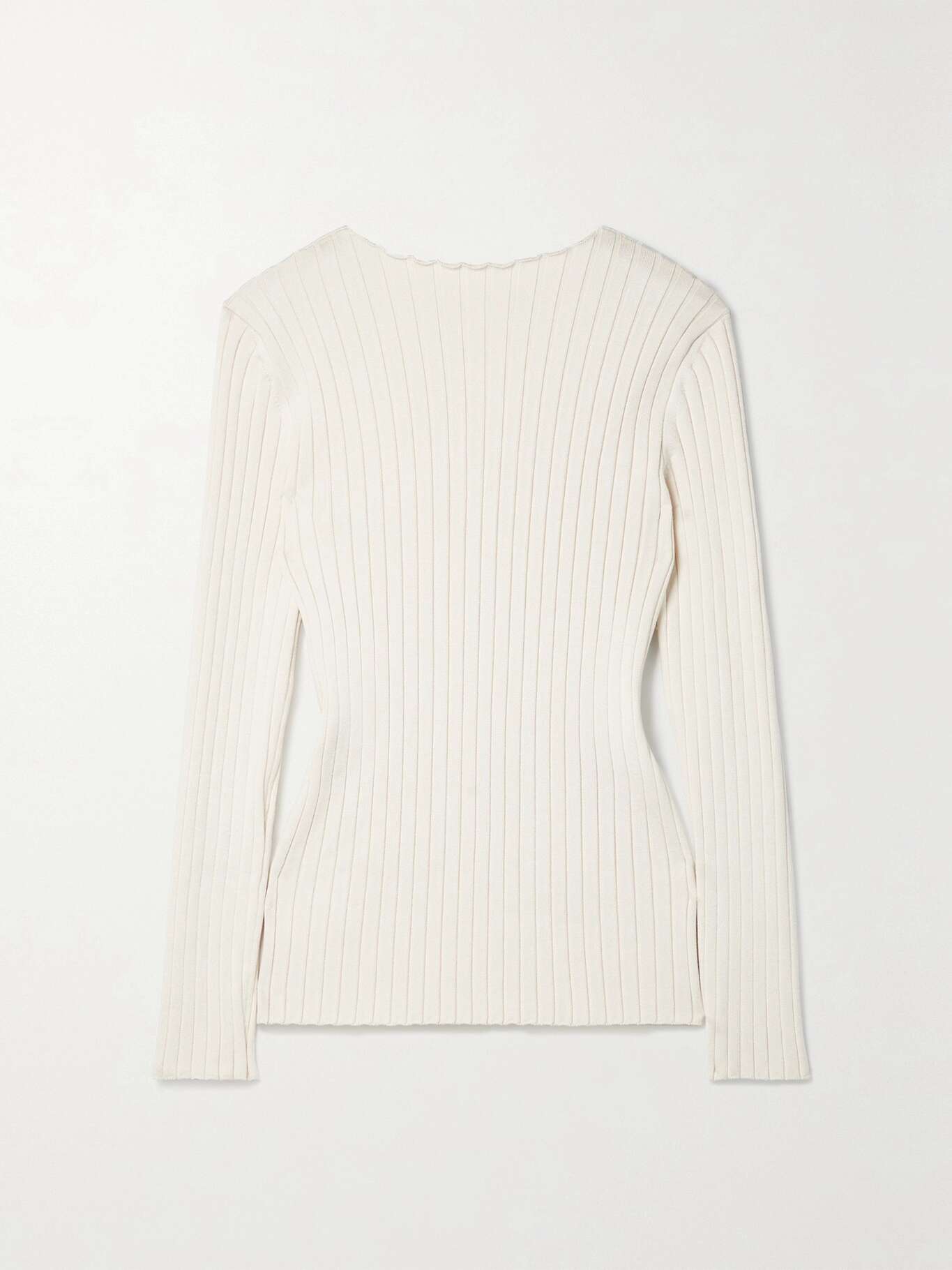 THE ROW Ash open-back ribbed silk sweater | NET-A-PORTER