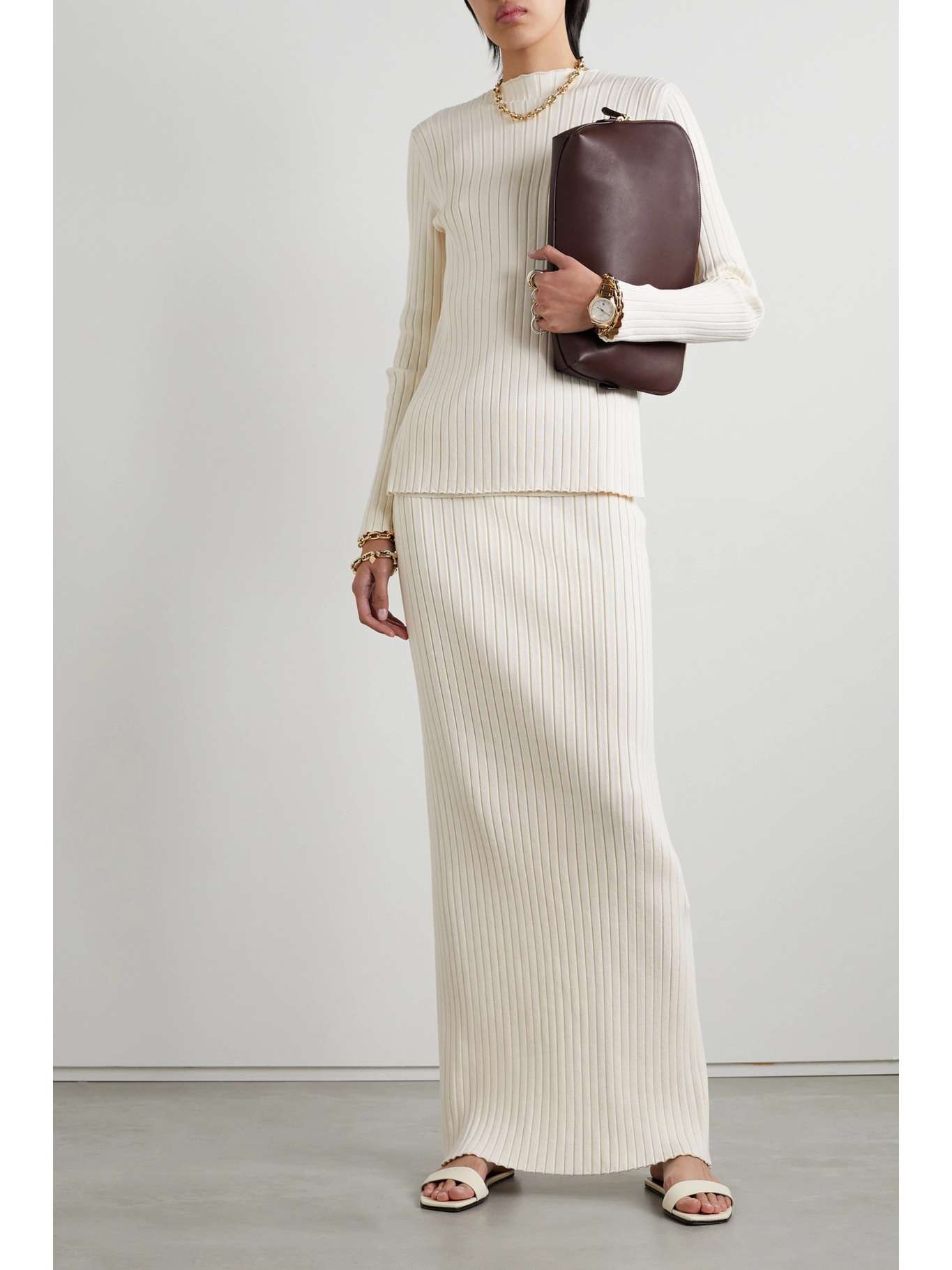 THE ROW Ash open-back ribbed silk sweater | NET-A-PORTER