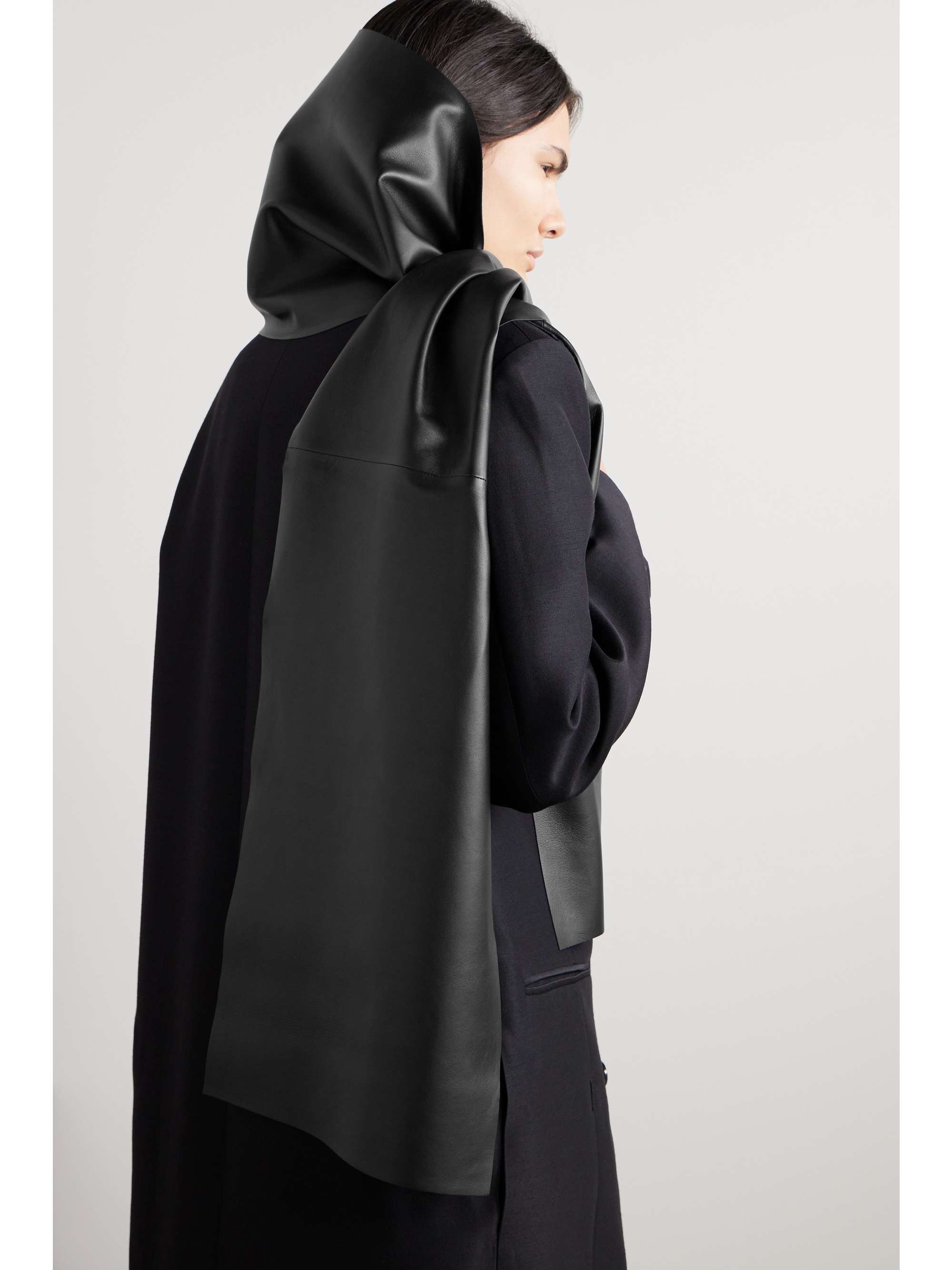 THE ROW Billie oversized leather scarf | NET-A-PORTER
