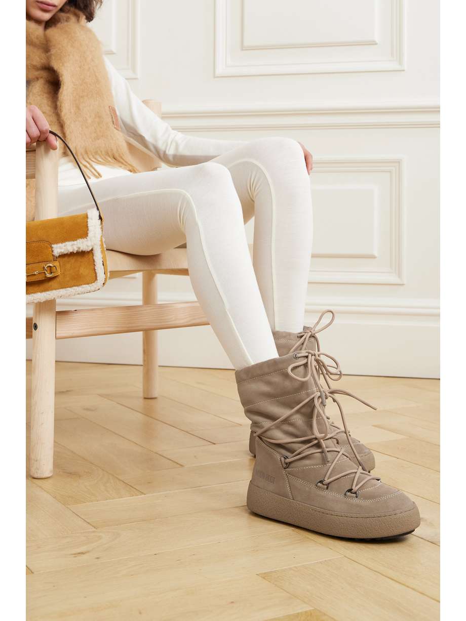 MOON BOOT LTrack suede snow boots | NET-A-PORTER