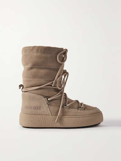 MOON BOOT LTrack suede snow boots | NET-A-PORTER