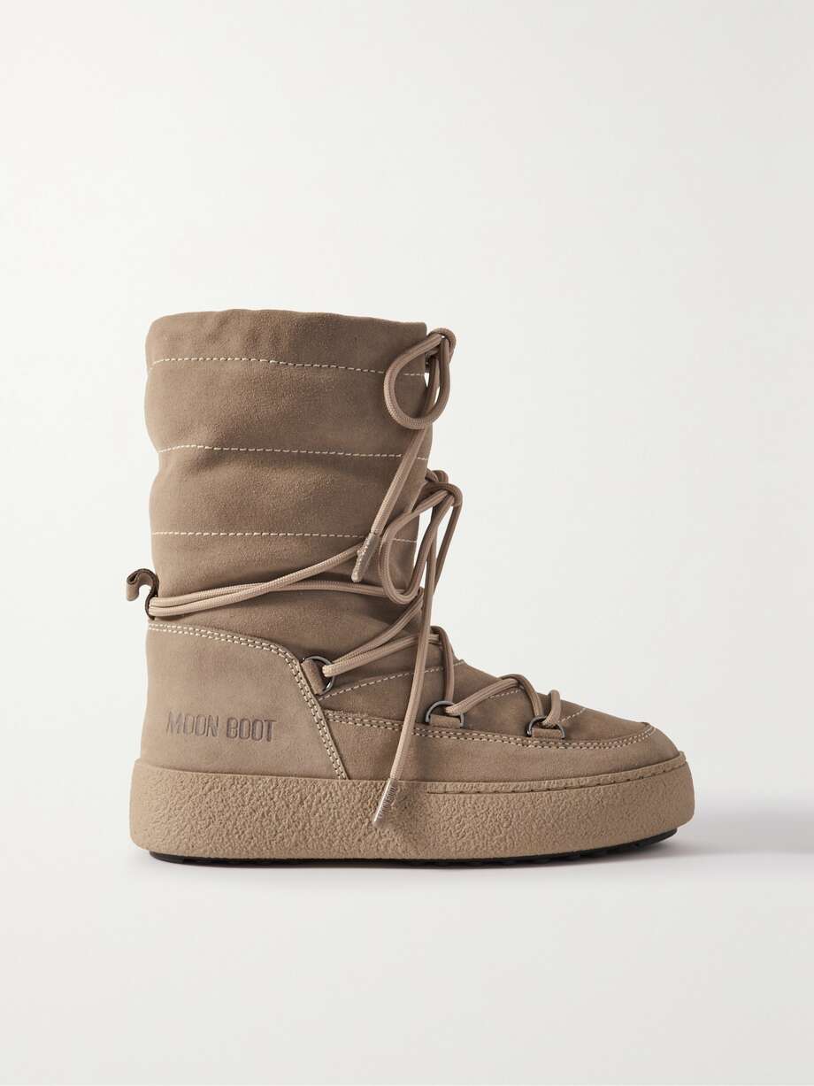 MOON BOOT LTrack suede snow boots | NET-A-PORTER