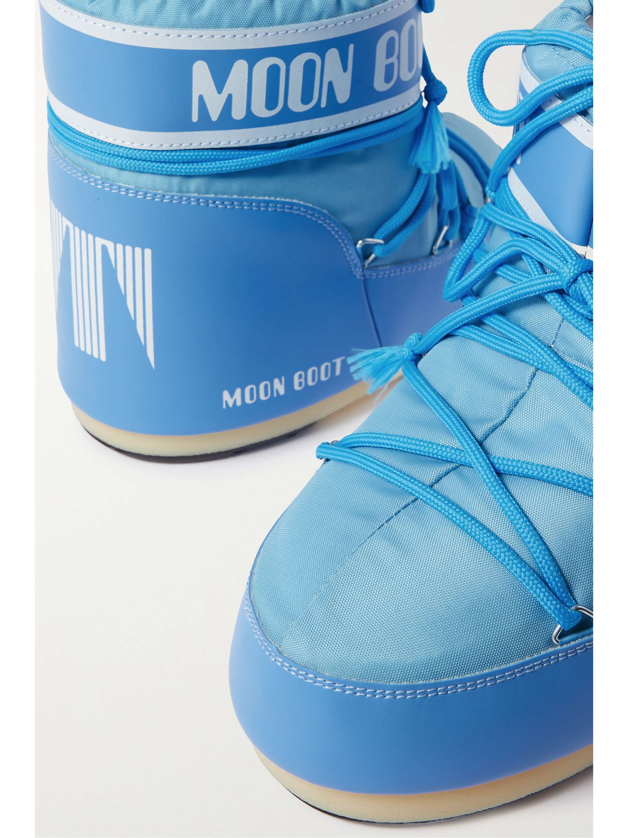 MOON BOOT Icon Low shell and faux leather snow boots | NET-A-PORTER