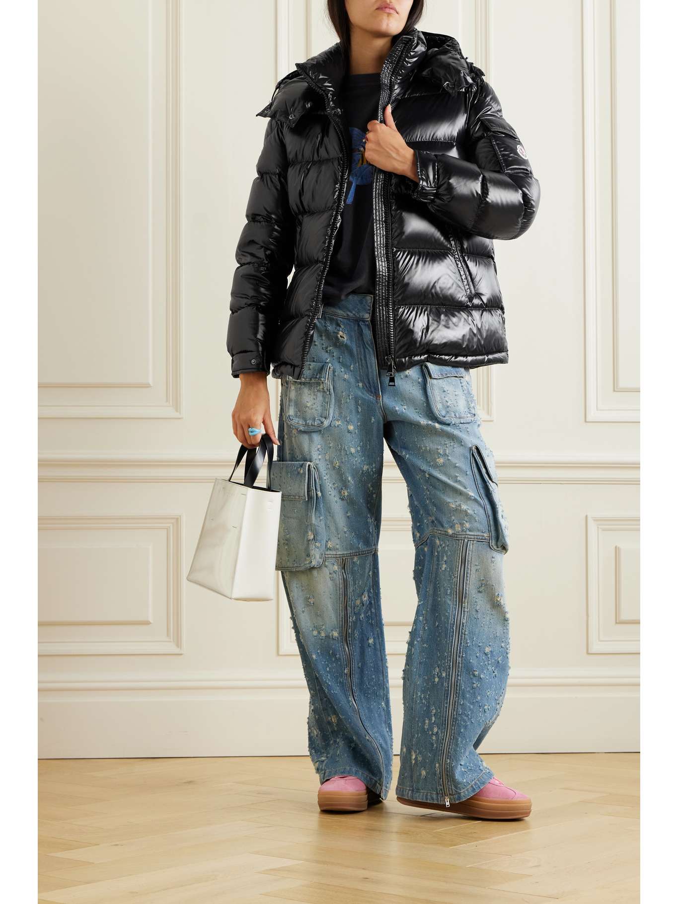 MONCLER Maire hooded quilted glossed-shell down jacket | NET-A-PORTER