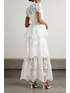 White Tiered corded lace maxi dress | SELF-PORTRAIT | NET-A-PORTER
